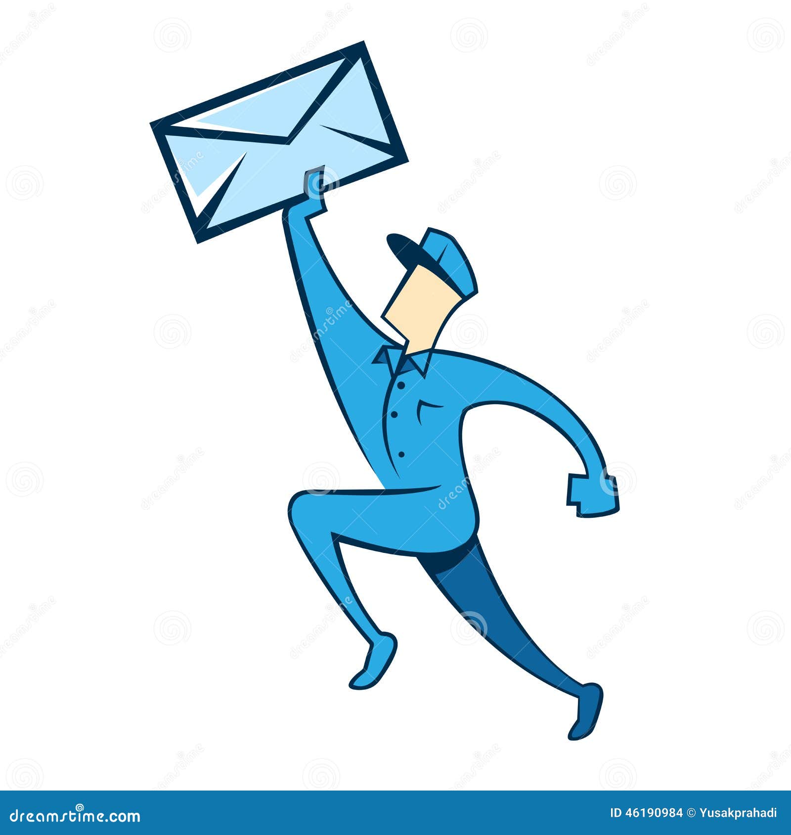 Mail Man stock vector. Illustration of post, service - 46190984