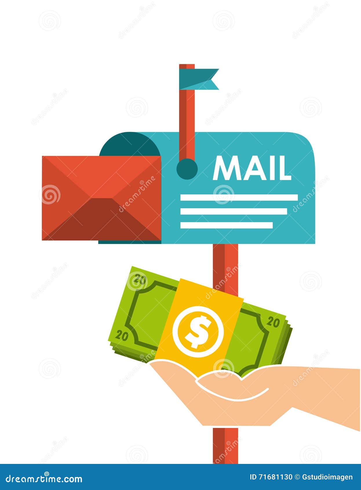 Mail marketing design stock illustration. Illustration of social - 71681130