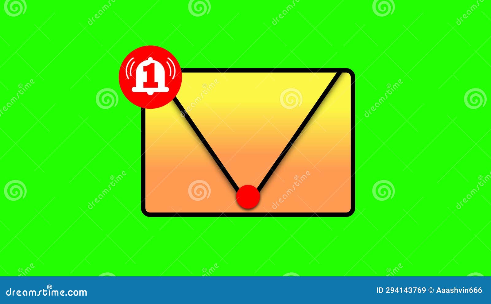 Mail and Message Icon on Green Screen Stock Illustration - Illustration ...