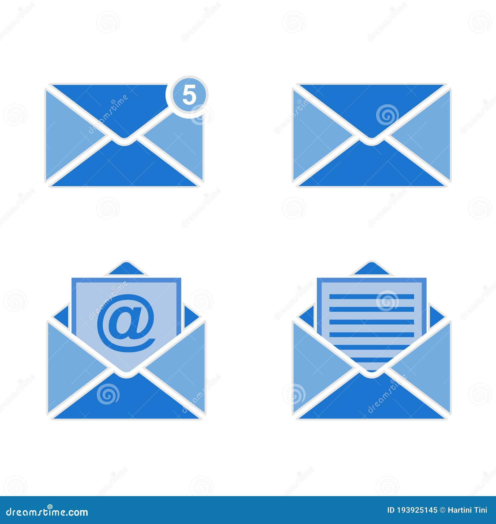 Mail Message Icon Set Vector Sign Symbol Stock Vector - Illustration of ...