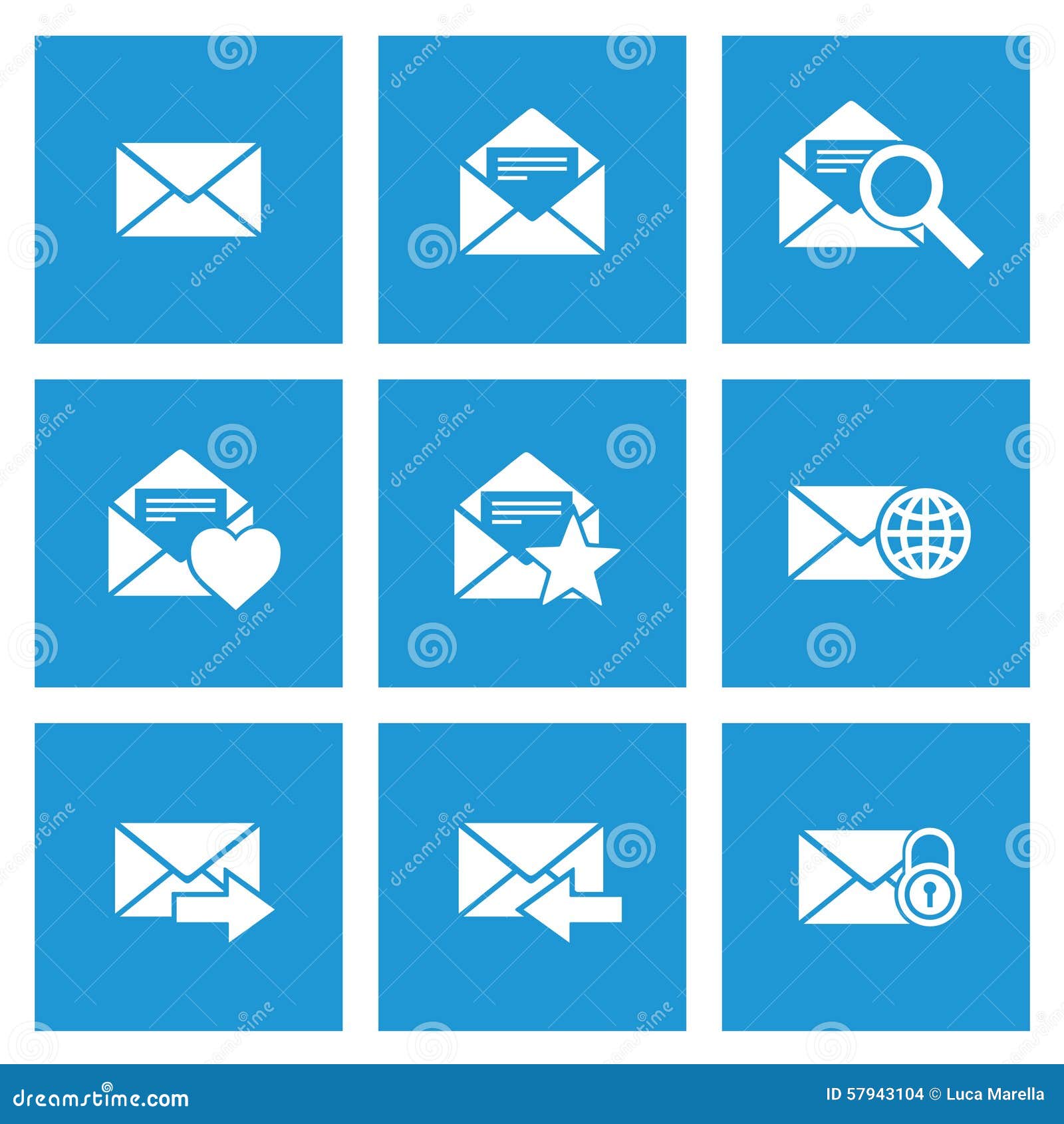 Mail message icons stock vector. Illustration of collection - 57943104