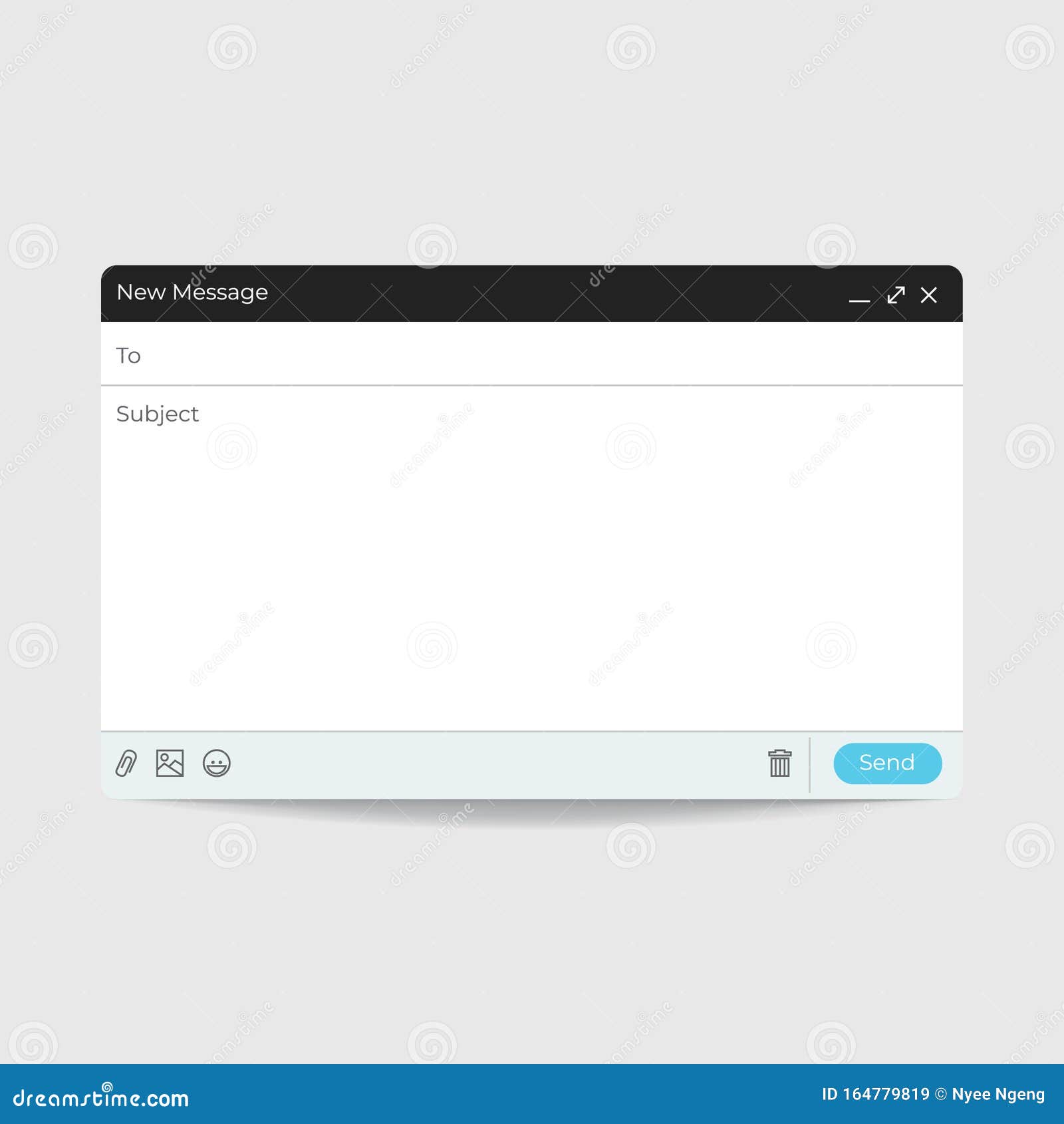 Mail Message Interface Internet Template E-mail Vector Stock Vector ...
