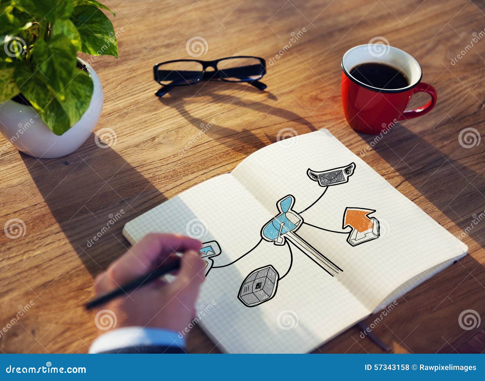 Mail Message Post Letter Drawing Concept Stock Photo - Image of deliver ...
