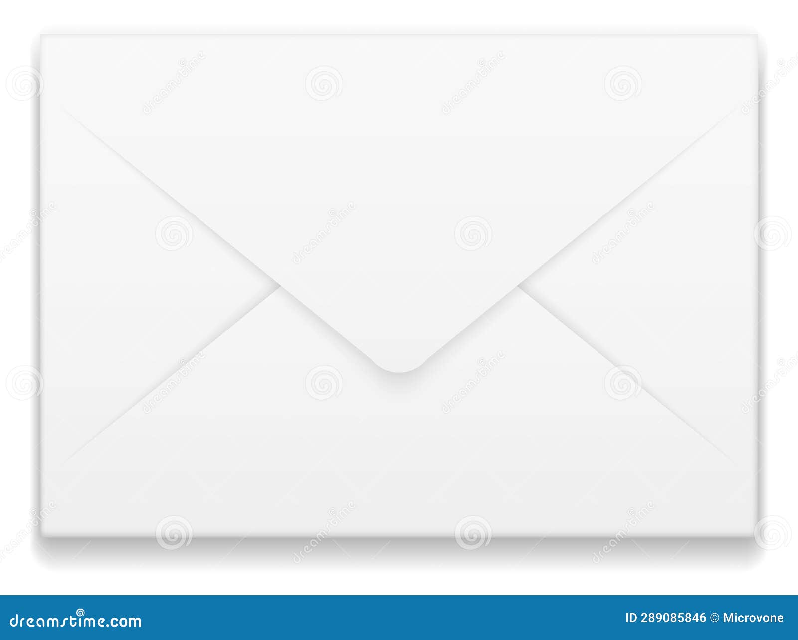 Mail Mockup. Paper Postal Envelope Back View Stock Illustration ...