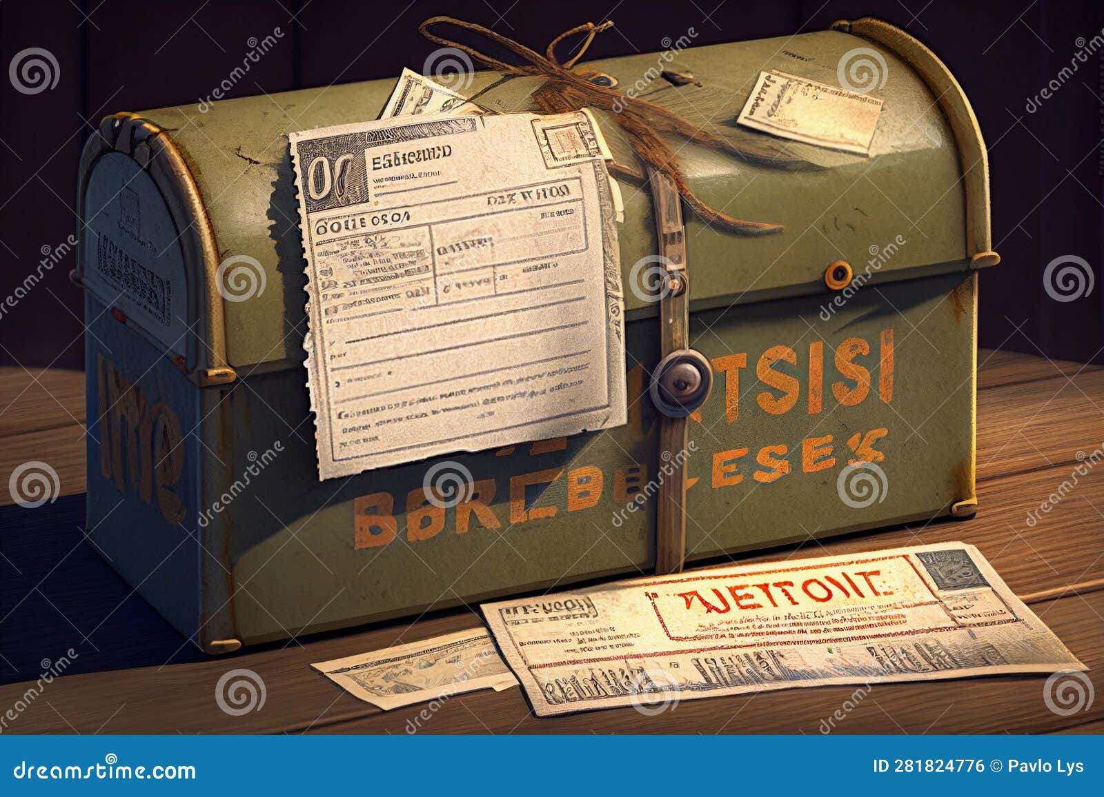 Mail Money Orders Delivery. AI Generated Stock Illustration ...
