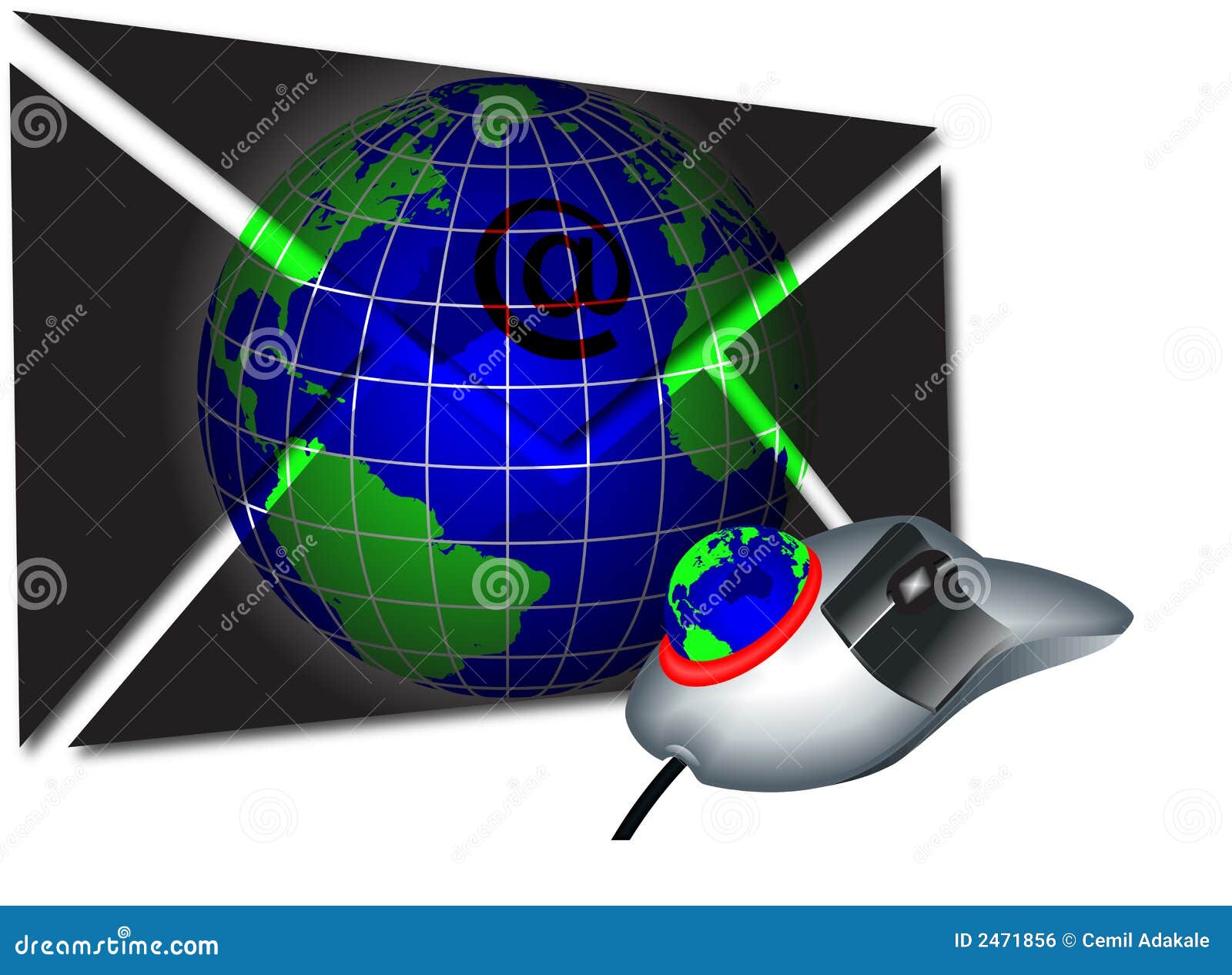 Mail and mouse3 stock vector. Illustration of global, button - 2471856