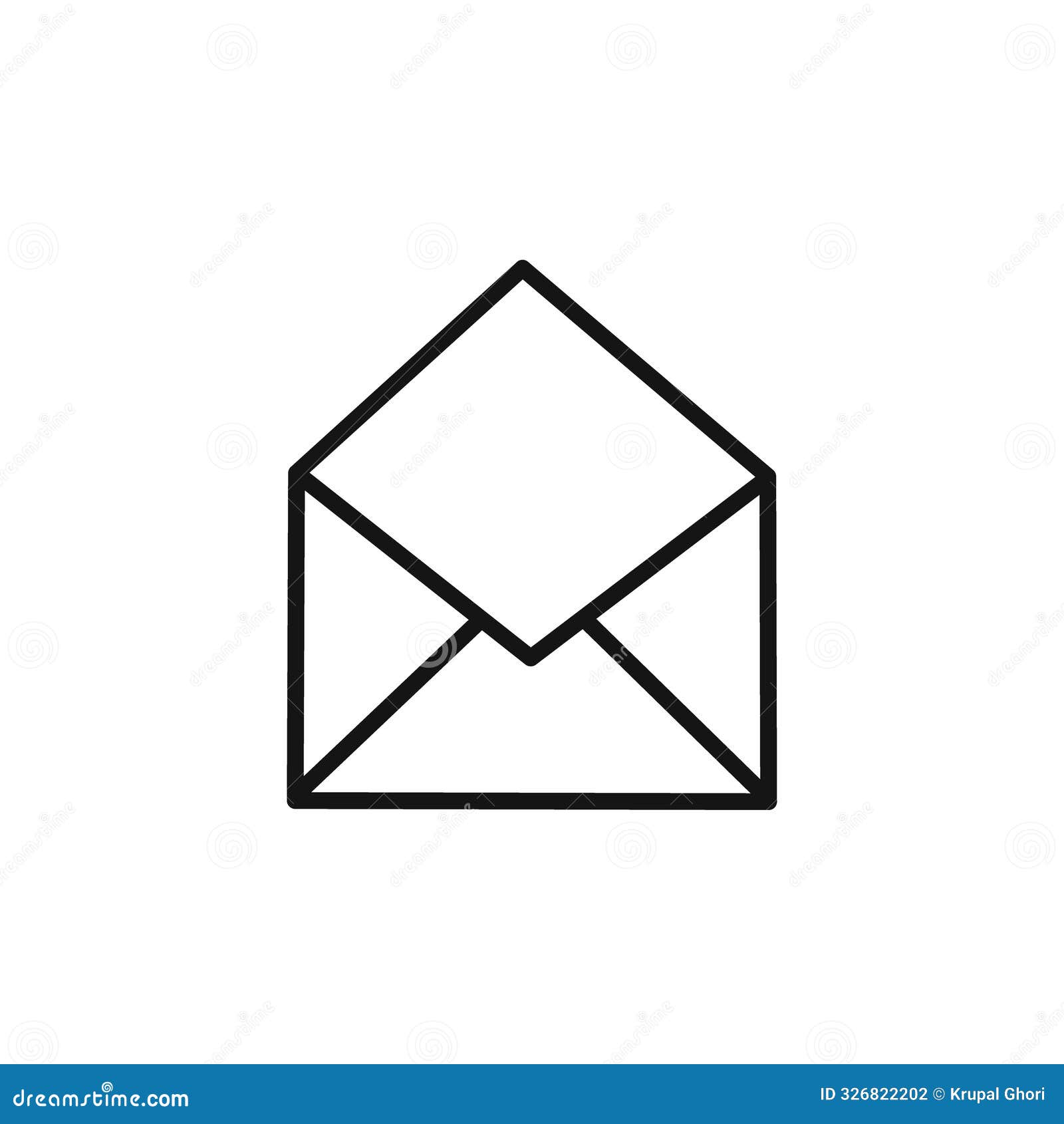 Mail Msg Icon Linear Vector Graphics Sign Stock Vector - Illustration ...