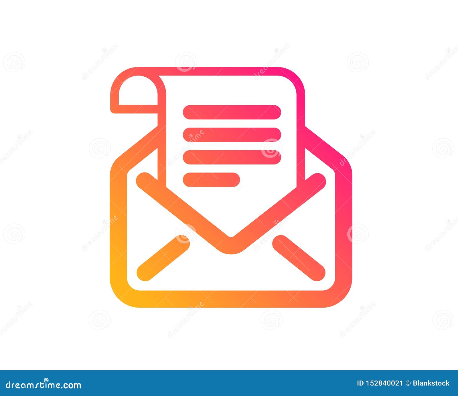 Mail Newsletter Icon. Read Message Correspondence Sign. Vector Stock ...