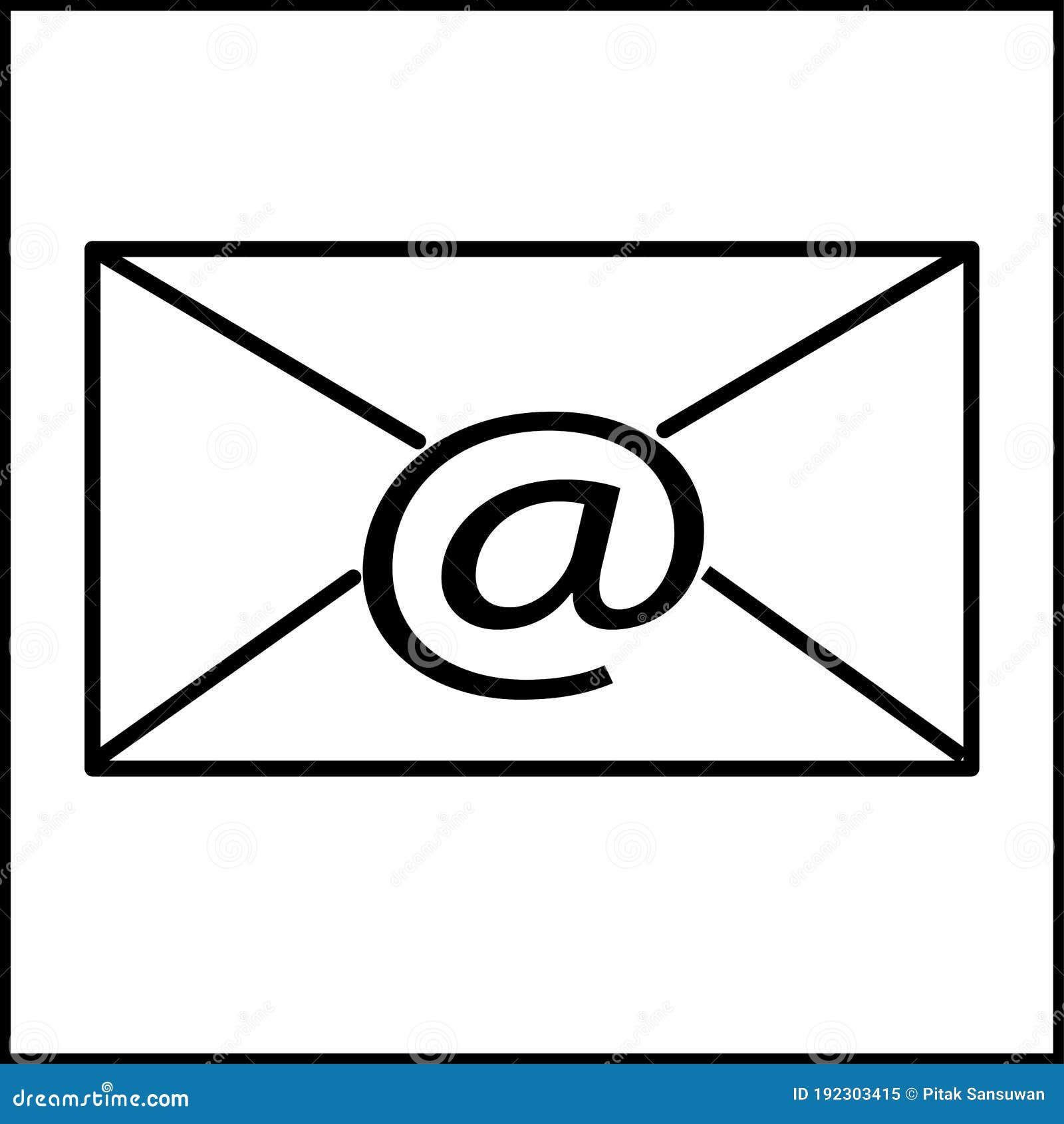 Mail outline icon stock vector. Illustration of message - 192303415