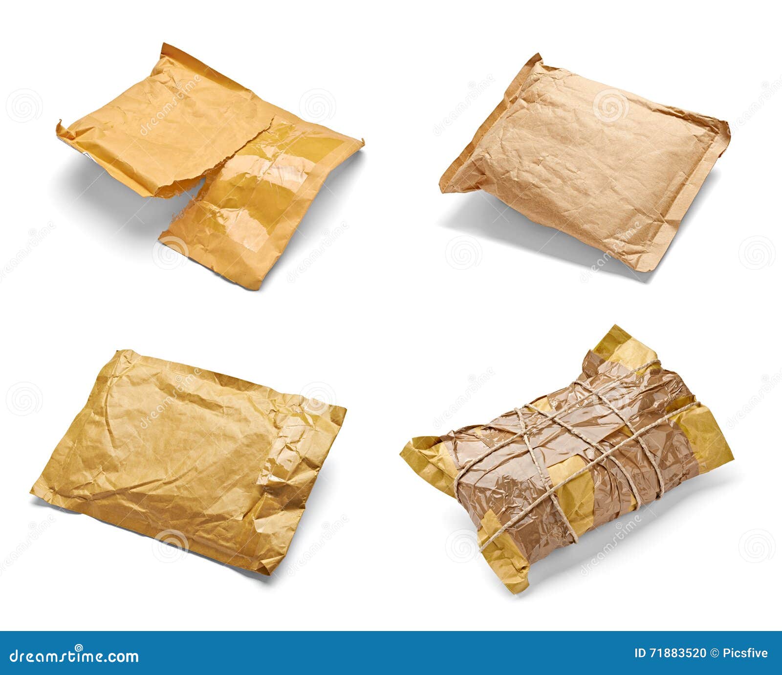 Mail Package Envelope Box Used Open Postal Stock Photo - Image of ...