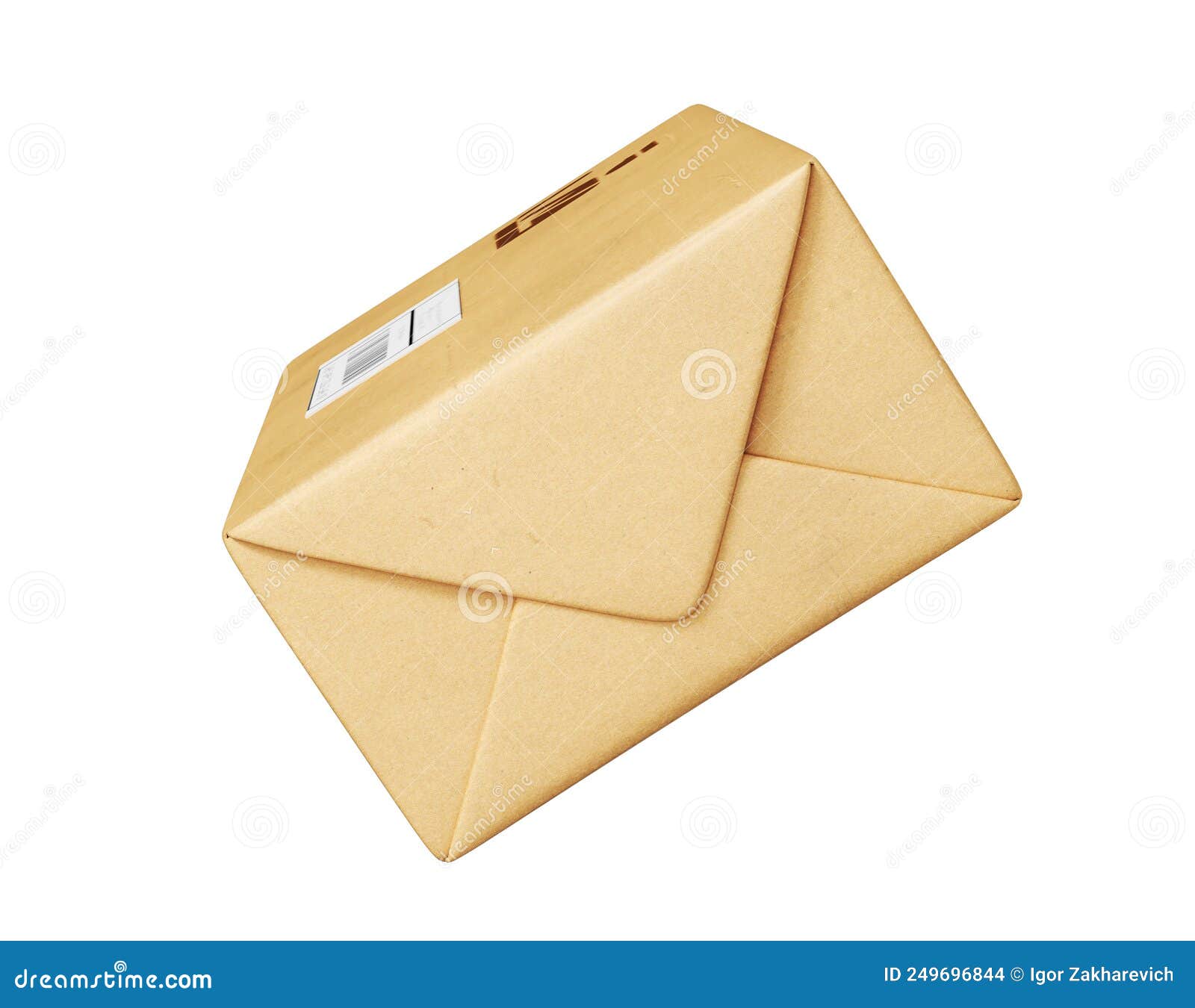 Mail Package on a White Background. Stock Illustration - Illustration ...
