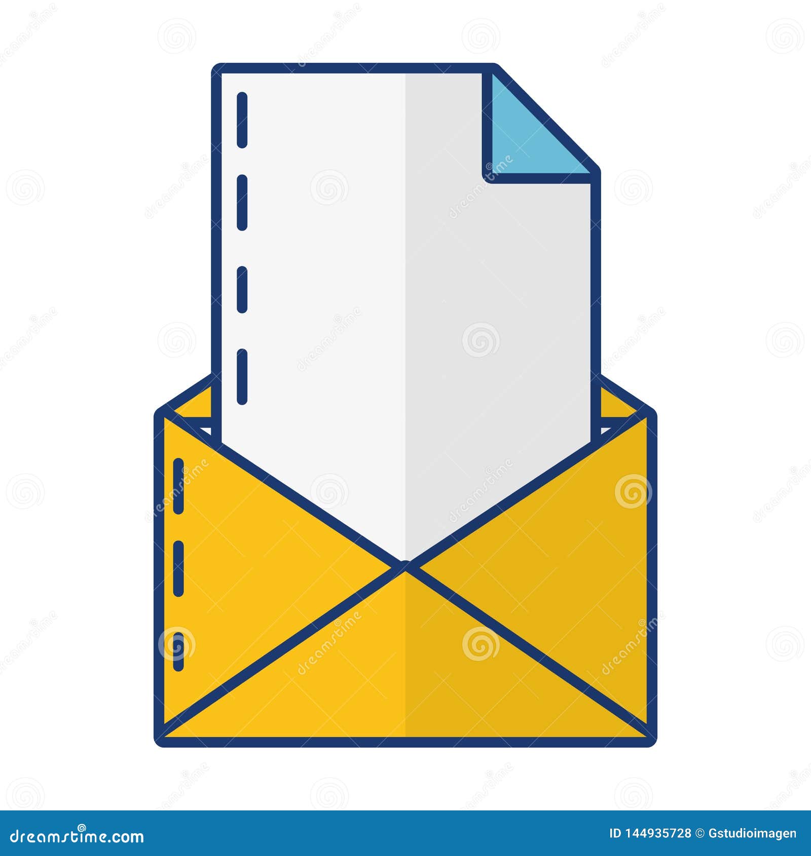 Mail paper letter stock vector. Illustration of post - 144935728