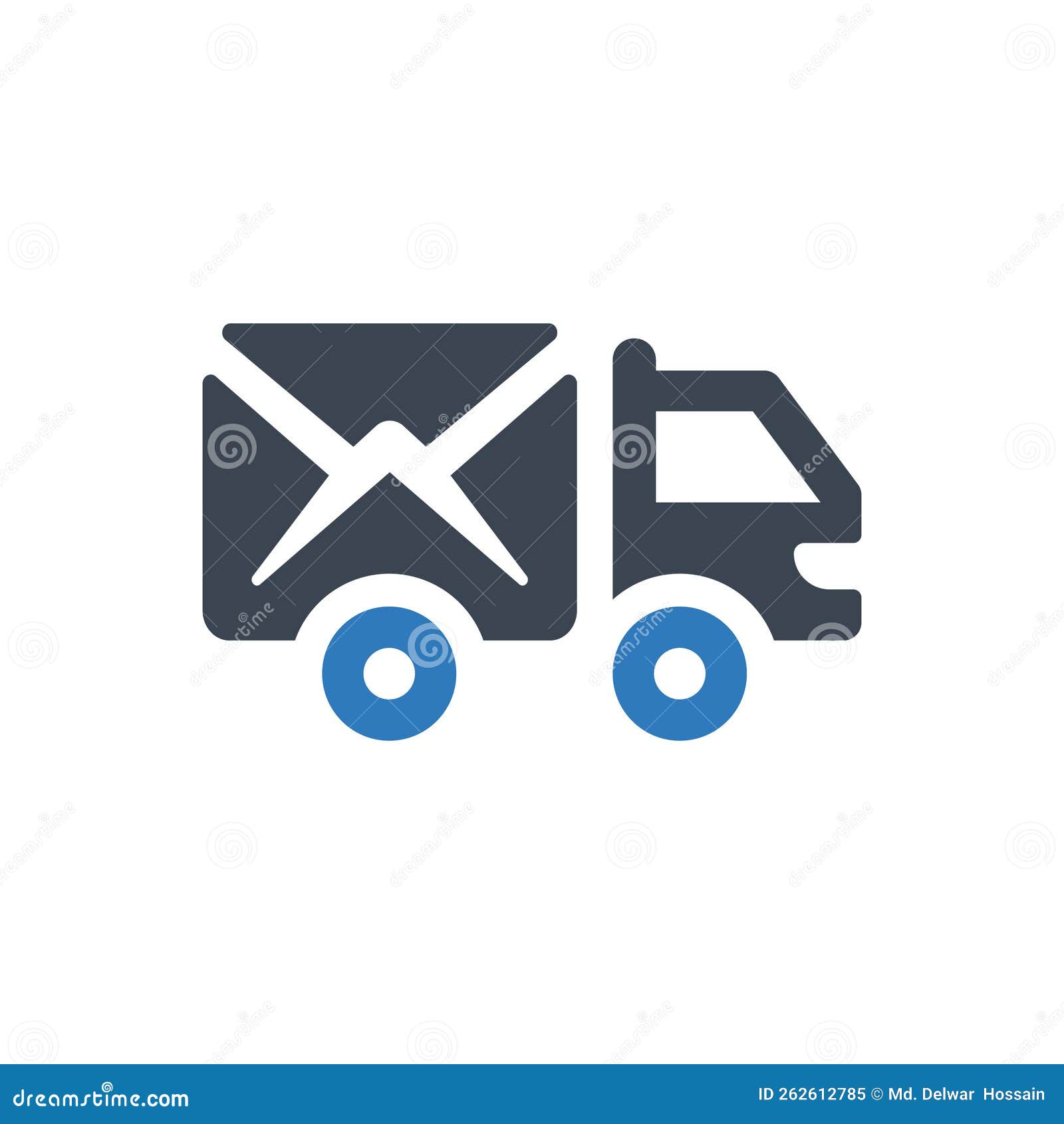 Mail parcel icon stock vector. Illustration of parcel - 262612785