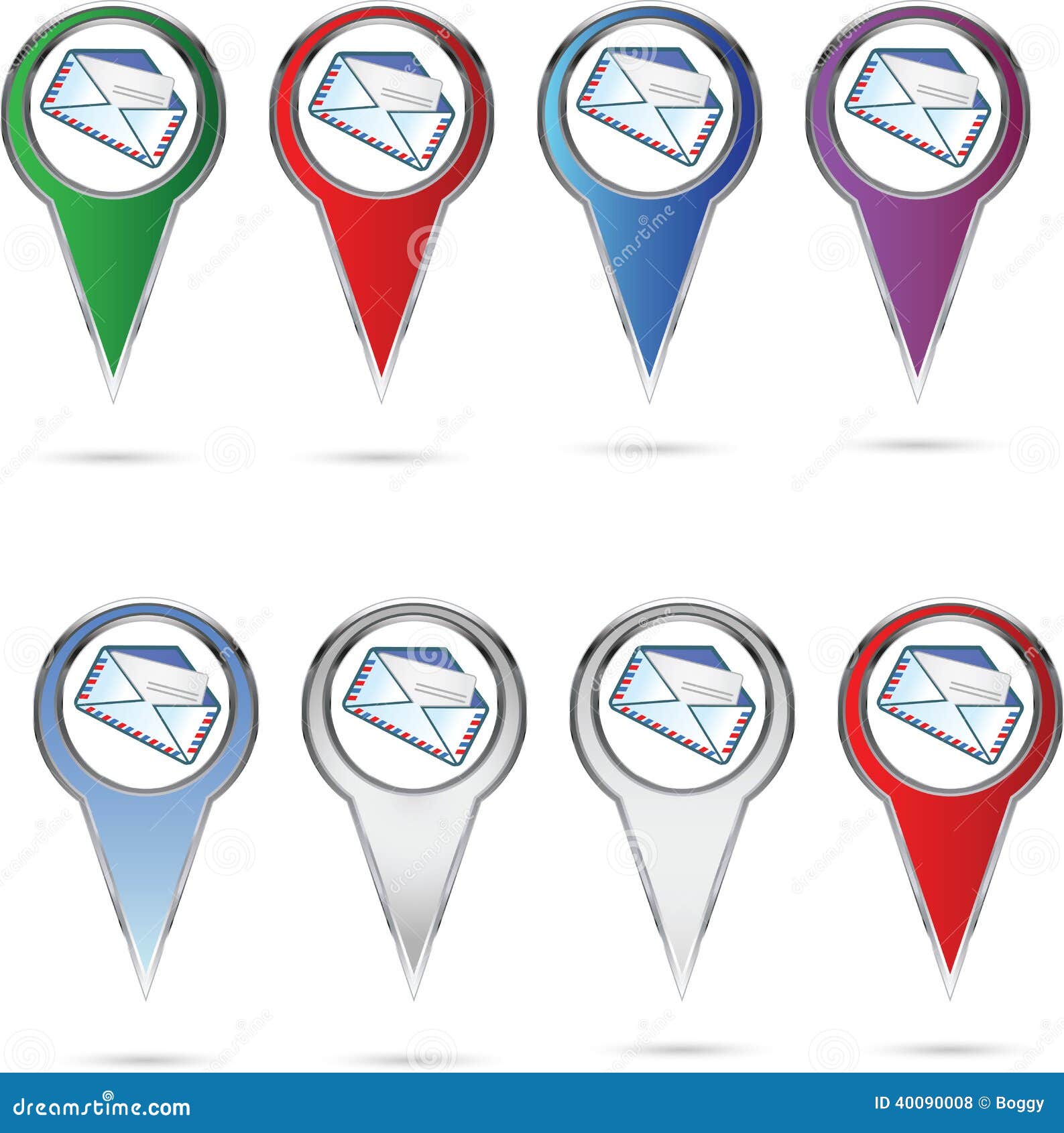 Mail pin stock vector. Illustration of marker, information - 40090008