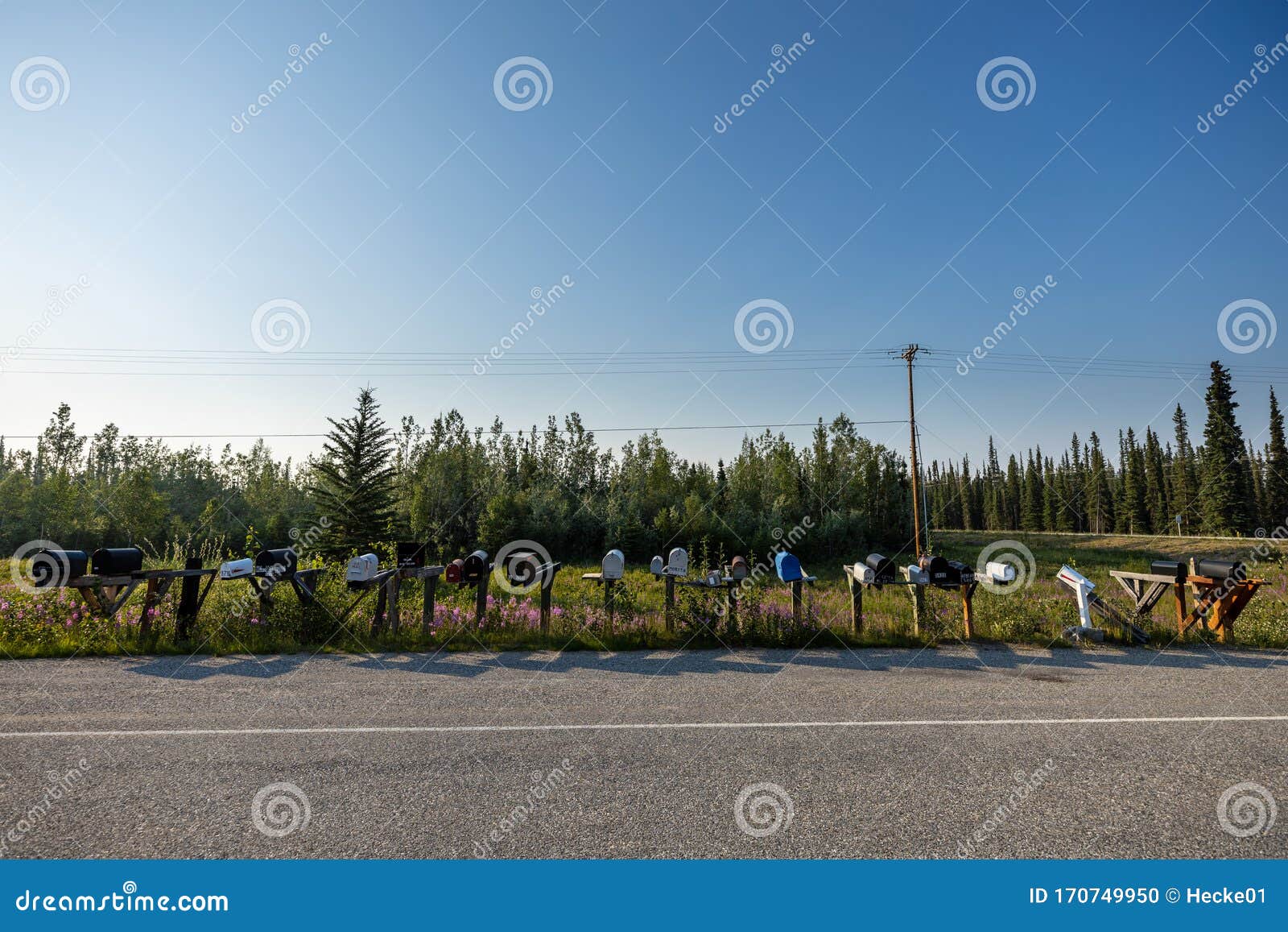 Mail and Post Box Along the Alaska Highway Editorial Image - Image of ...