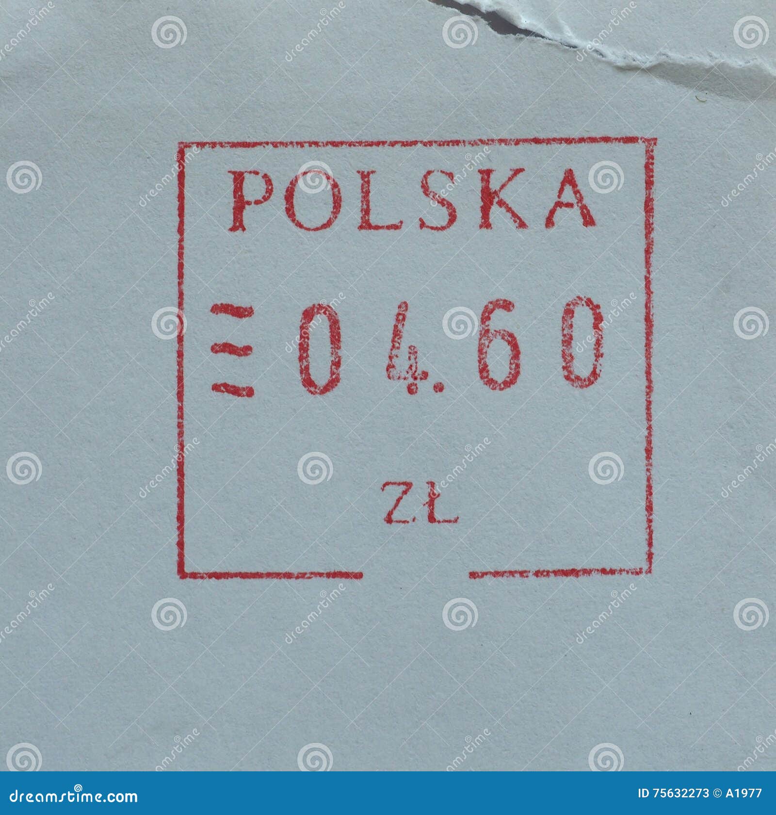 Mail Postage Meter from Poland Stock Image - Image of meter, european ...