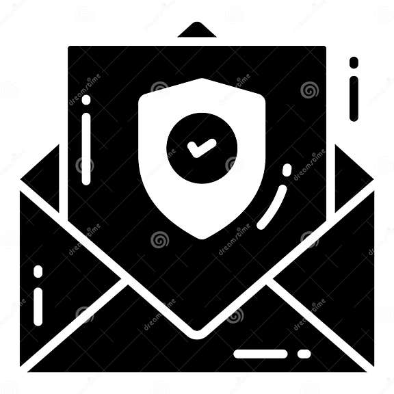 Mail, Protection and Security Vector Icons Set Cyber Computer Network ...