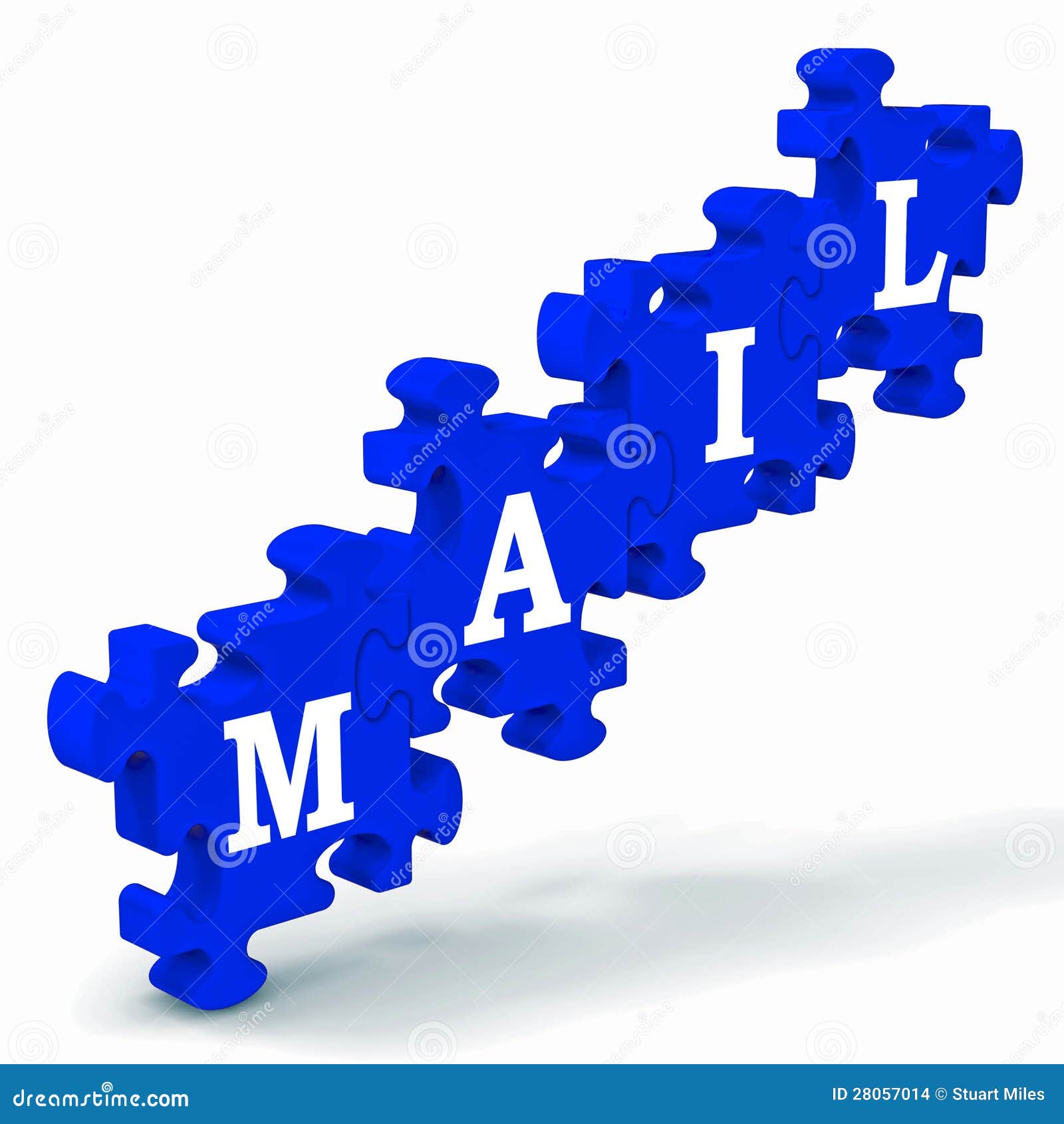 Mail Puzzle Shows Communication and Messages Stock Illustration ...