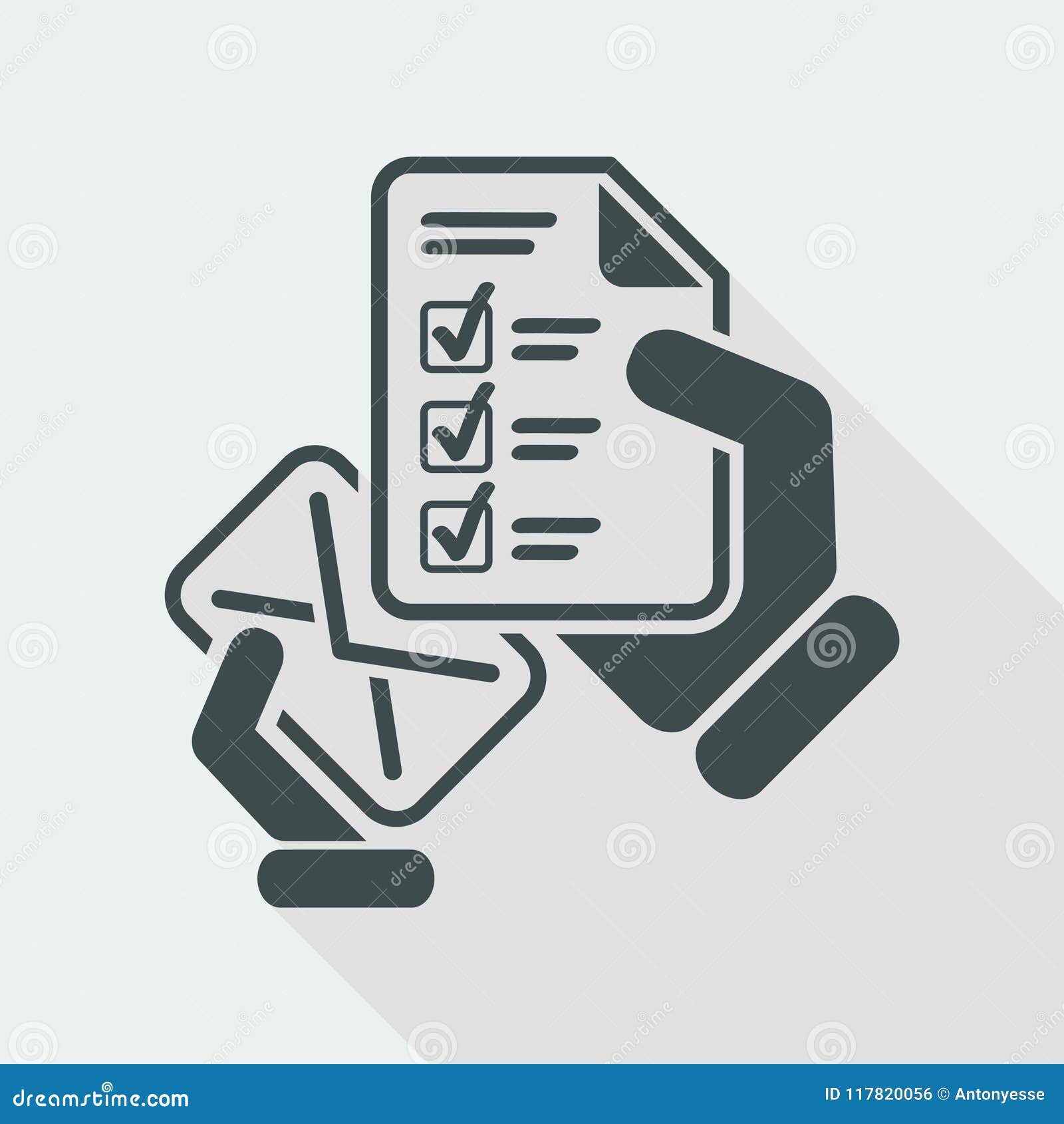 Mail with a questionnaire stock vector. Illustration of office - 117820056