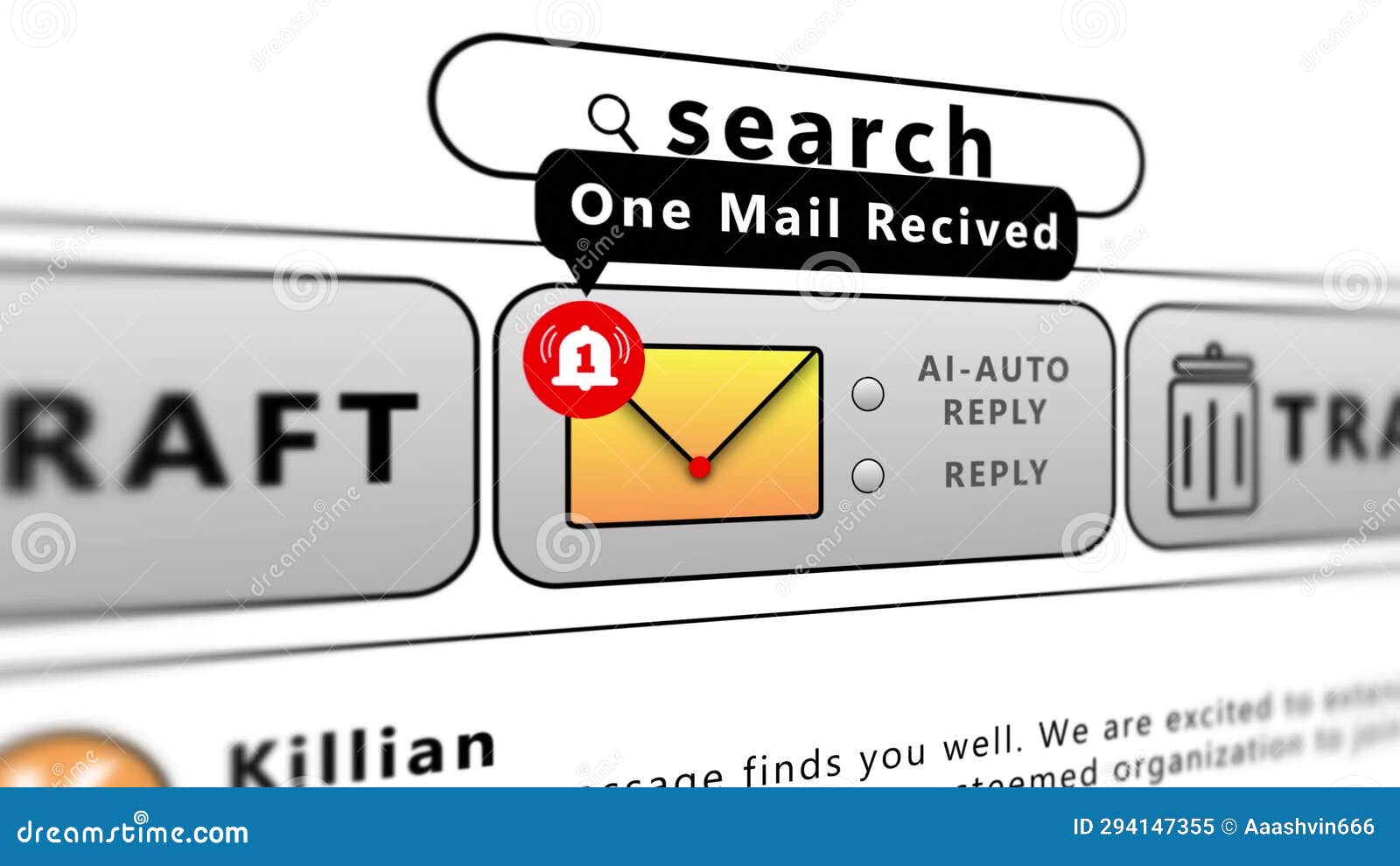 Mail Received and Ai Auto Reply Clicking Animation Stock Video - Video ...