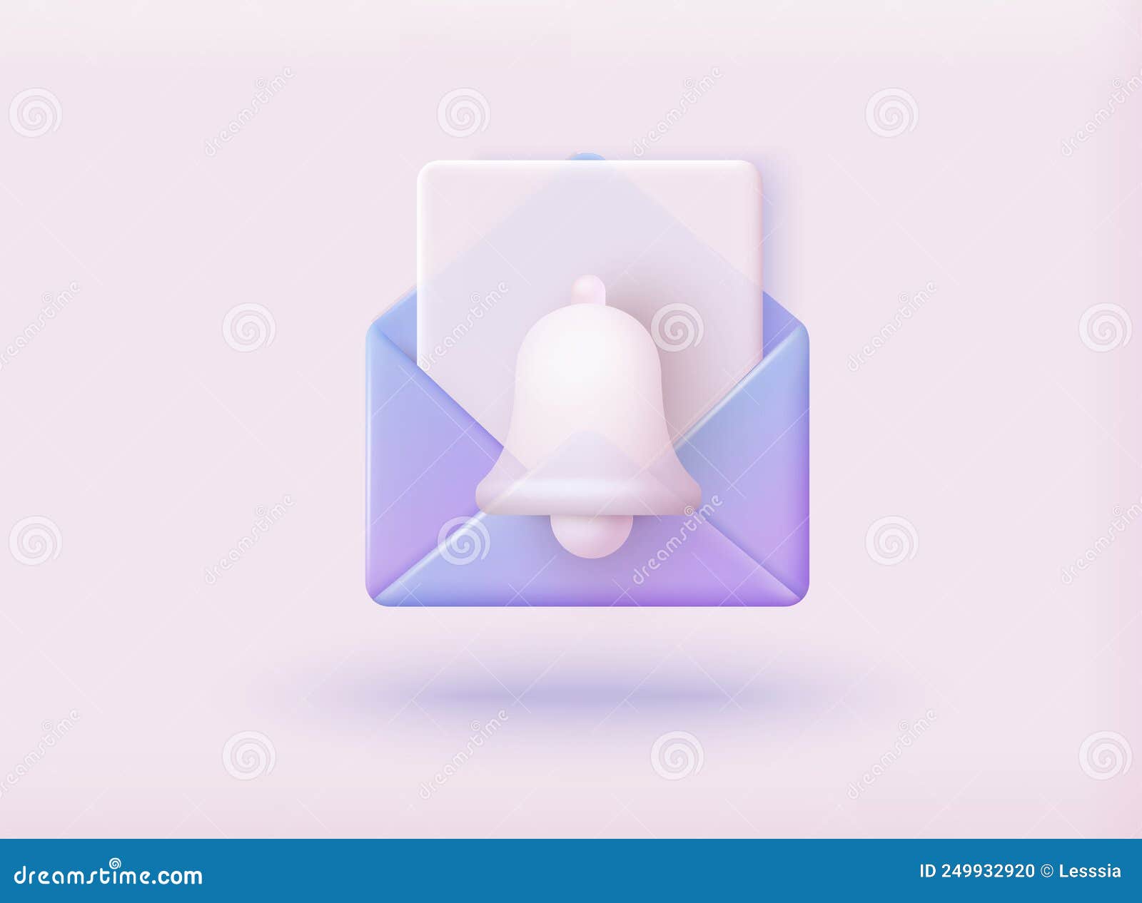 Mail with Reminder Bell. Notifications. Reminder Design Mockup. Email ...