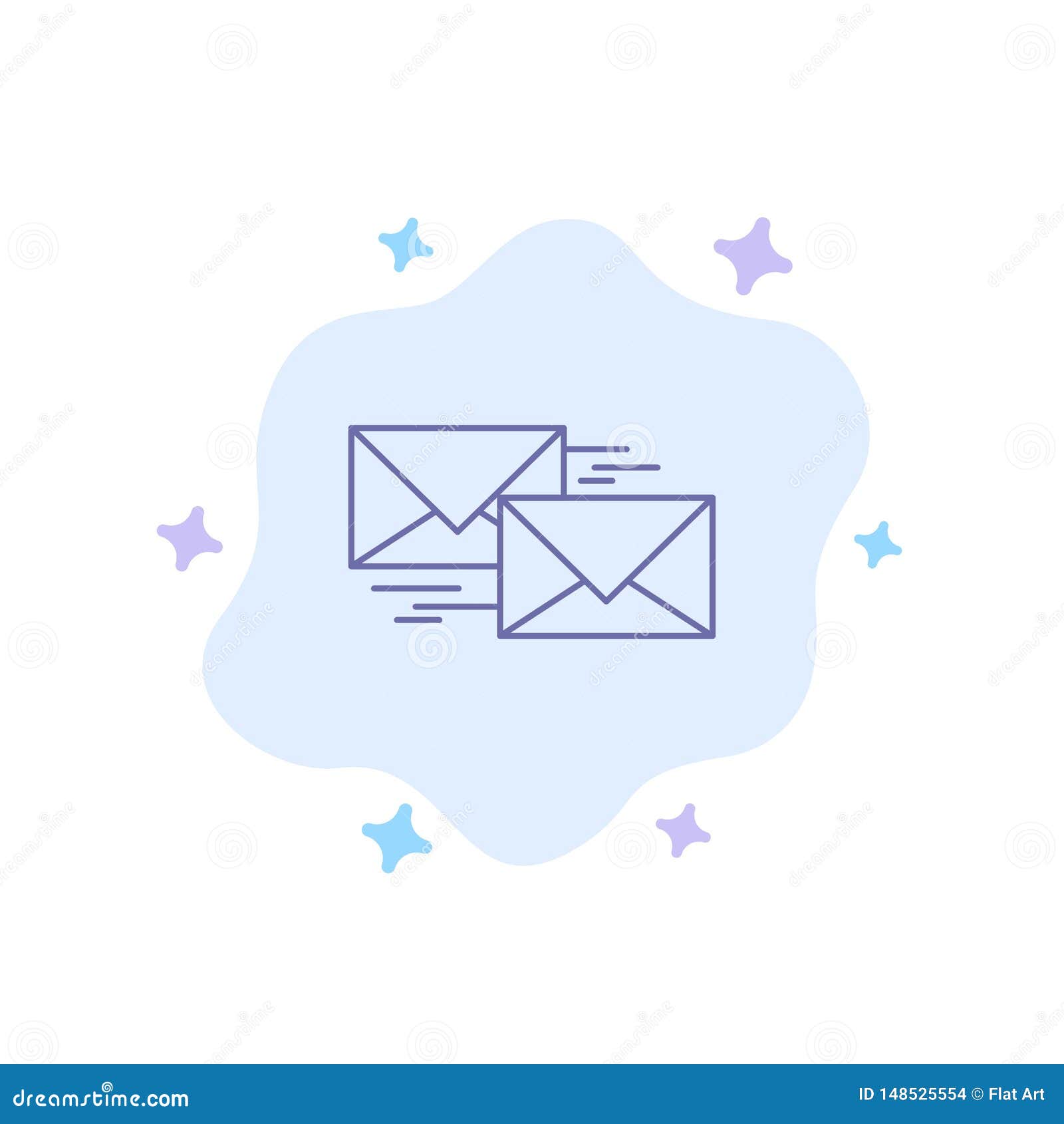 Mail, Reply, Forward, Business, Correspondence, Letter Blue Icon on ...