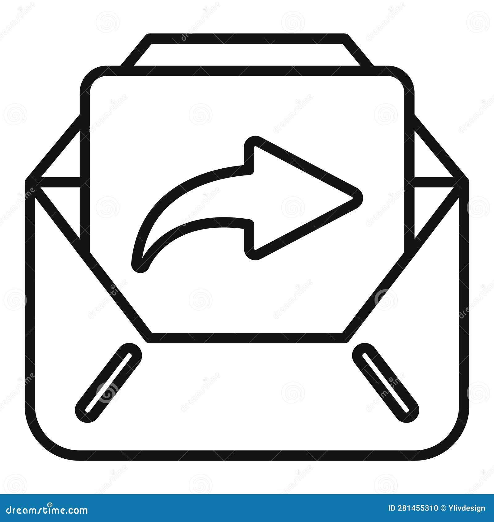 Mail Report Icon Outline Vector. Analysis Chart Stock Vector ...