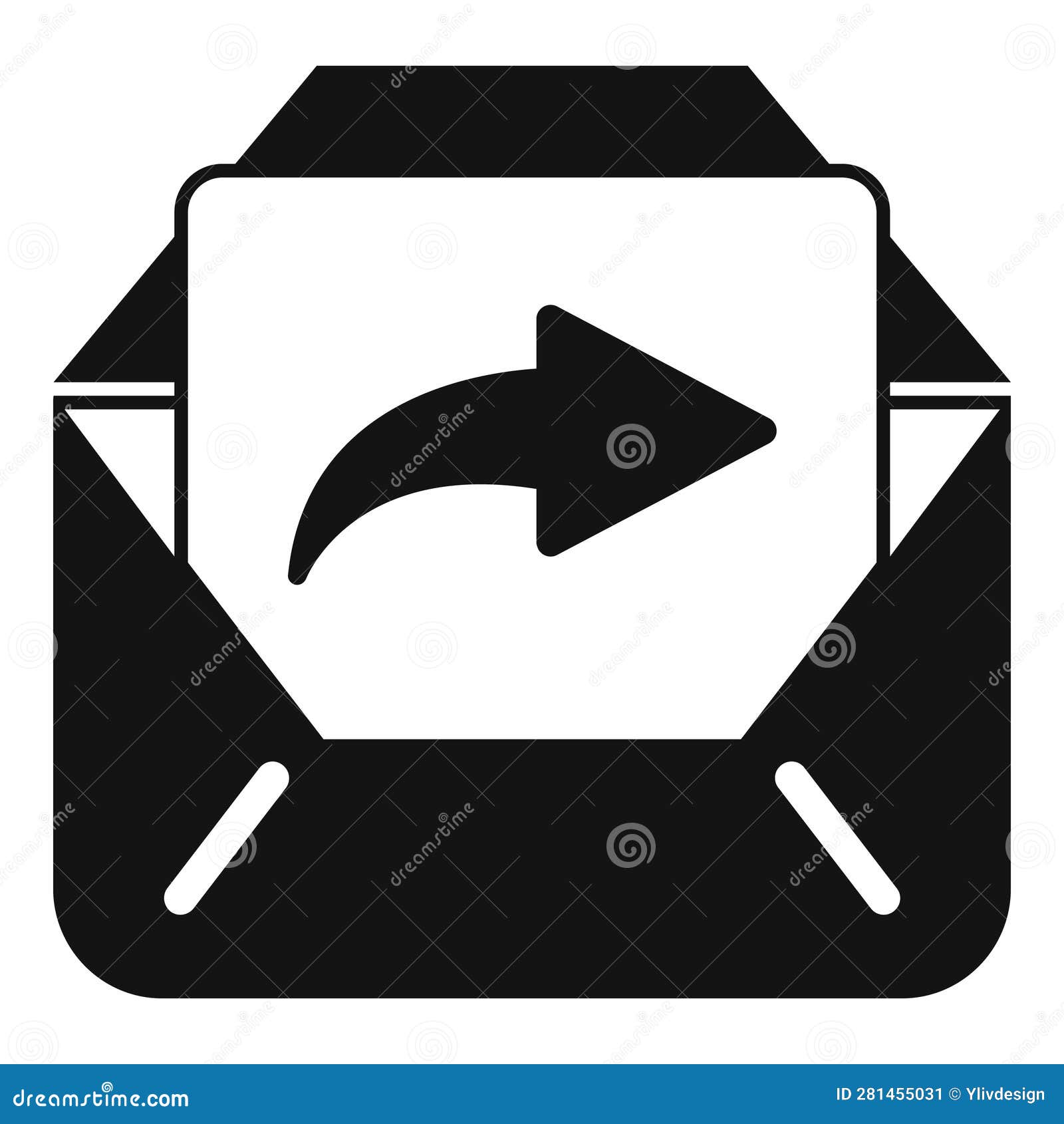 Mail Report Icon Simple Vector. Analysis Chart Stock Illustration ...