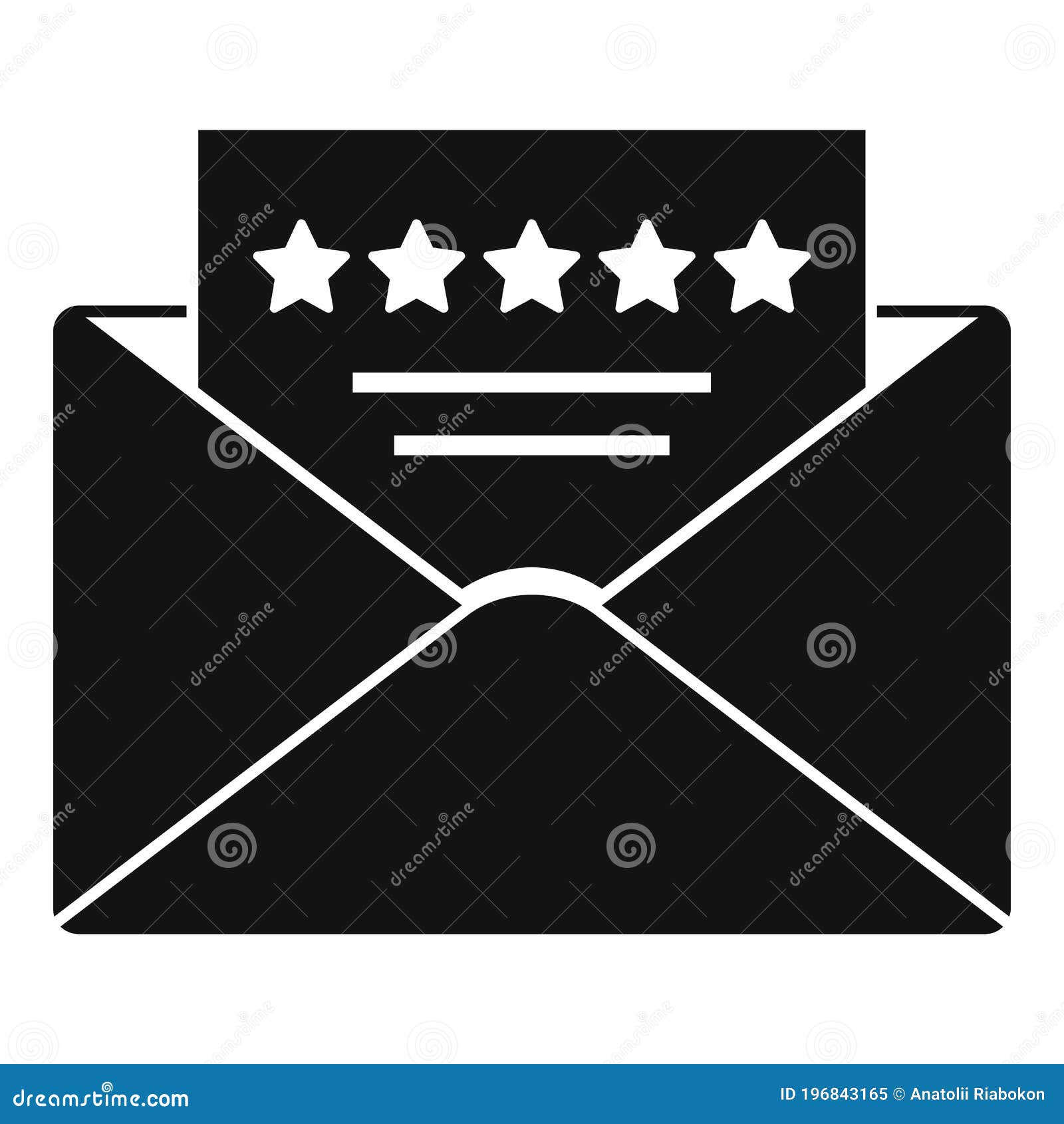 Mail Reputation Icon, Simple Style Stock Vector - Illustration of ...