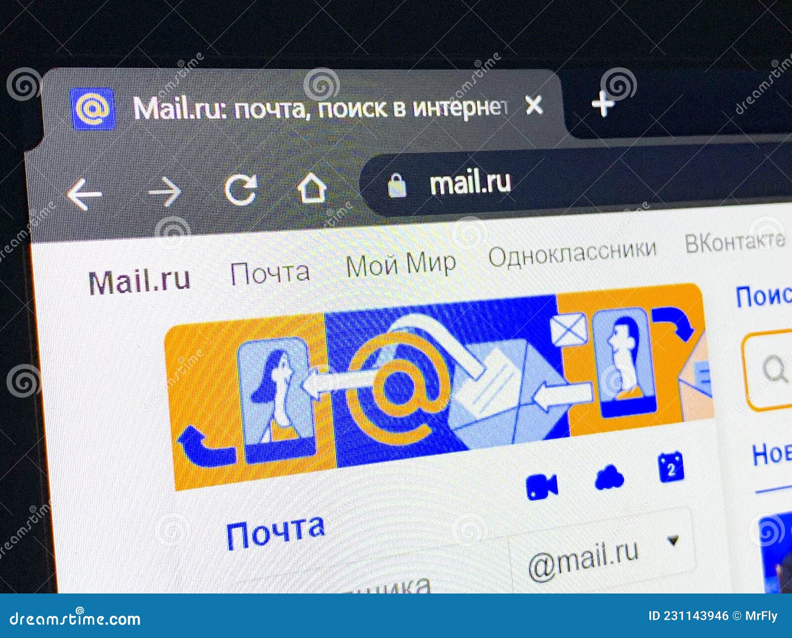 Mail.ru Web Page, Visual Media Site Editorial Photo - Image of internet ...