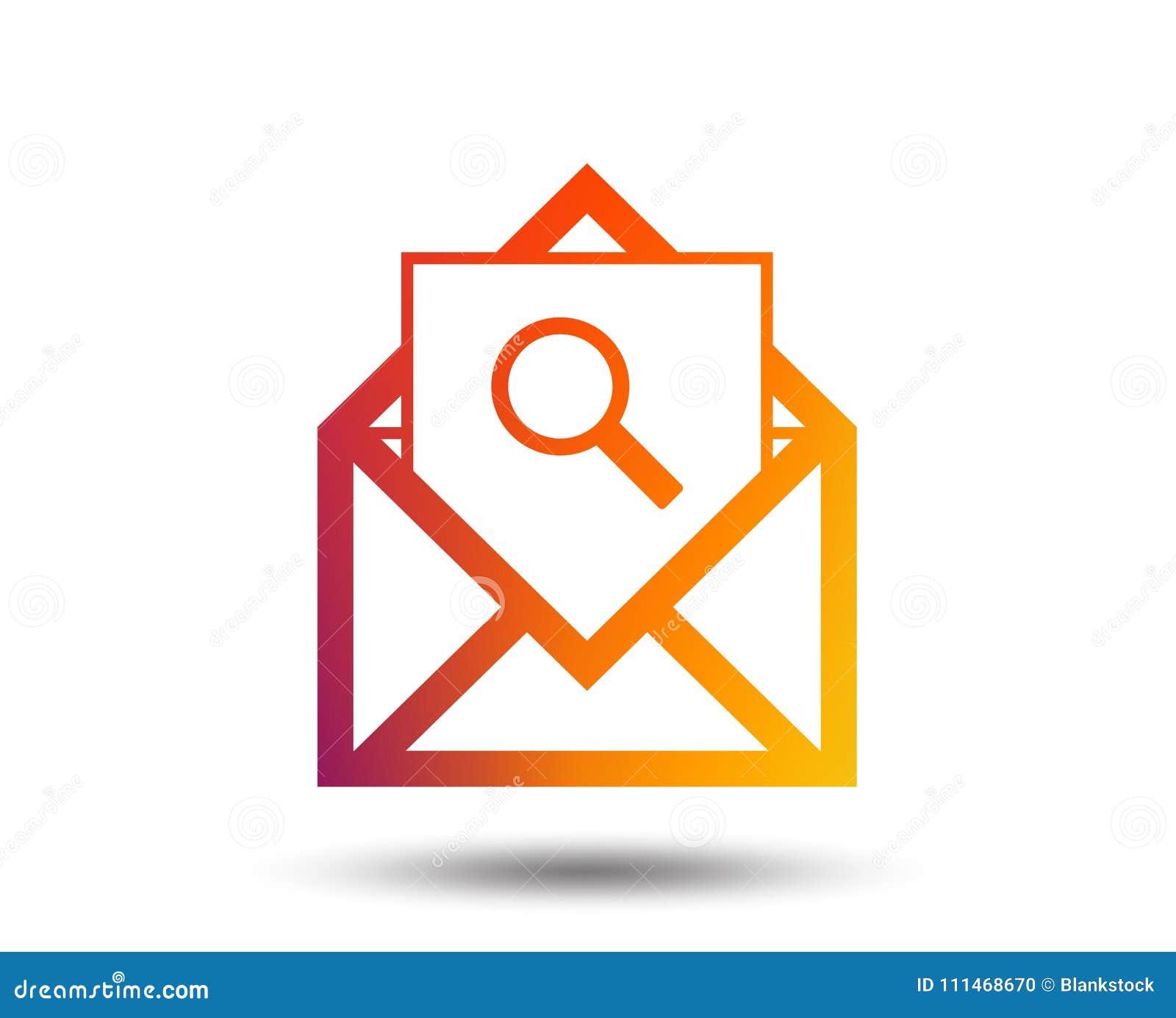 Mail Search Icon. Envelope Symbol. Message Sign Stock Vector ...