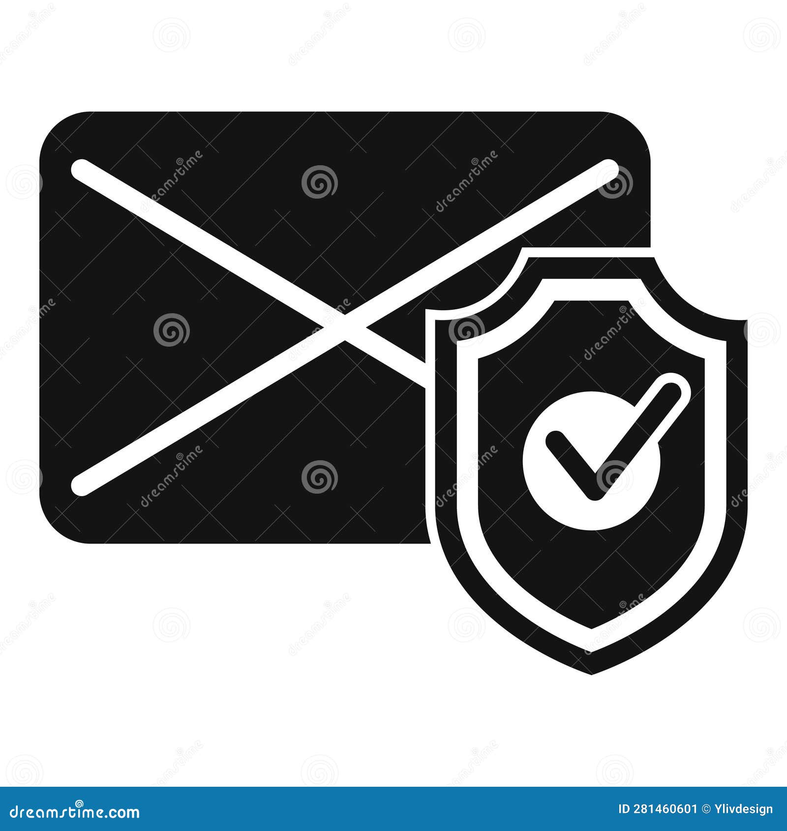 Mail Security Icon Simple Vector. Data Protect Stock Illustration ...