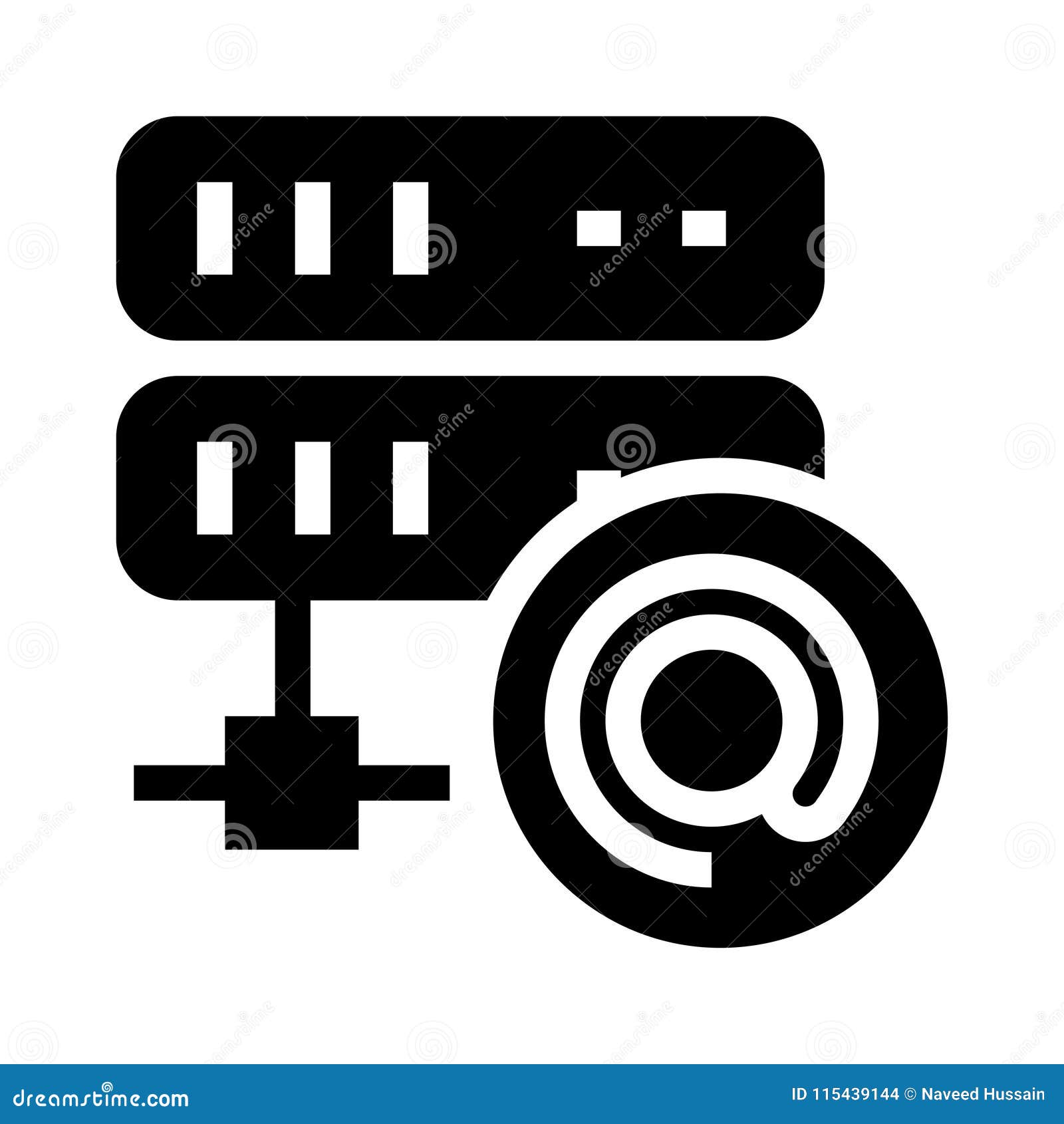 Mail Server glyphs icon stock illustration. Illustration of interface ...