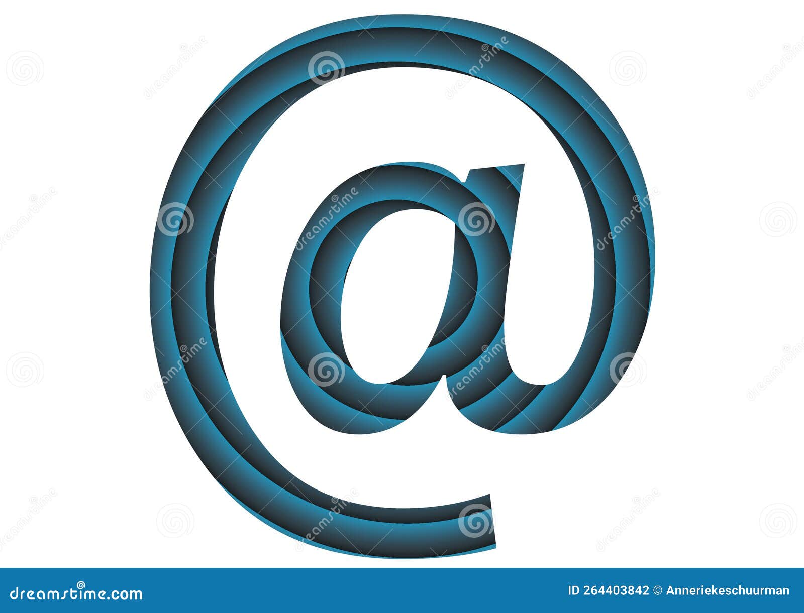 Mail Sign, at Sign of the Alphabet Made with Dark and Light Blue ...