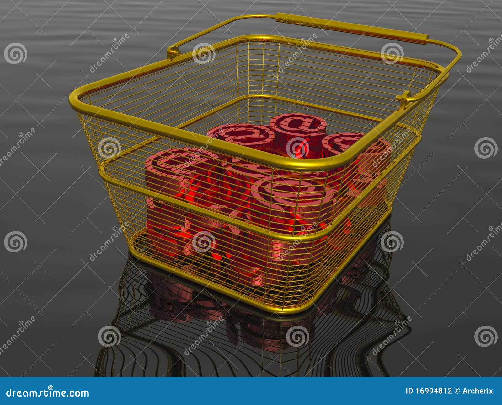 Mail signs in the basket stock illustration. Illustration of special ...