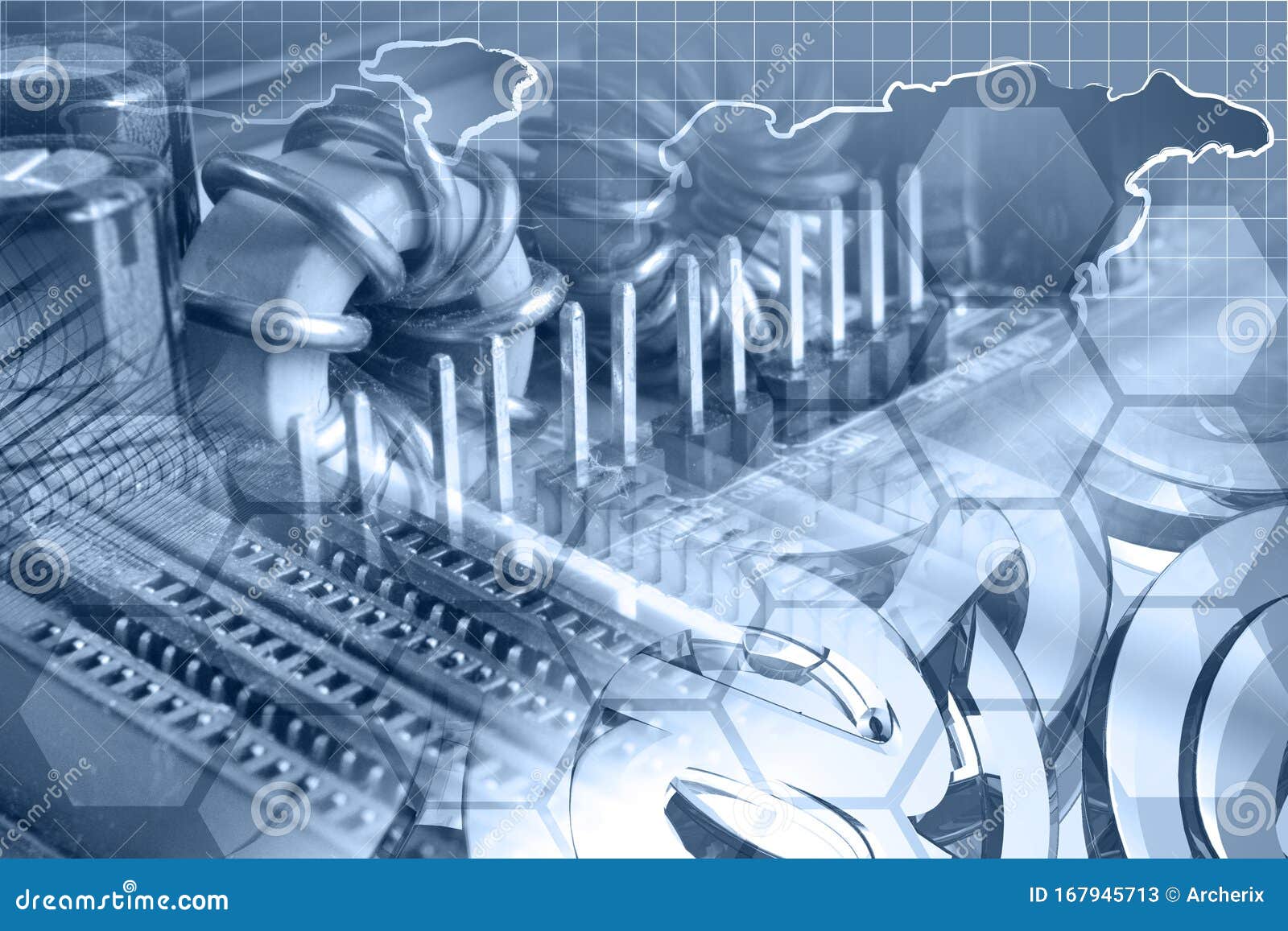 Mail Signs, Graph and Buildings Stock Illustration - Illustration of ...