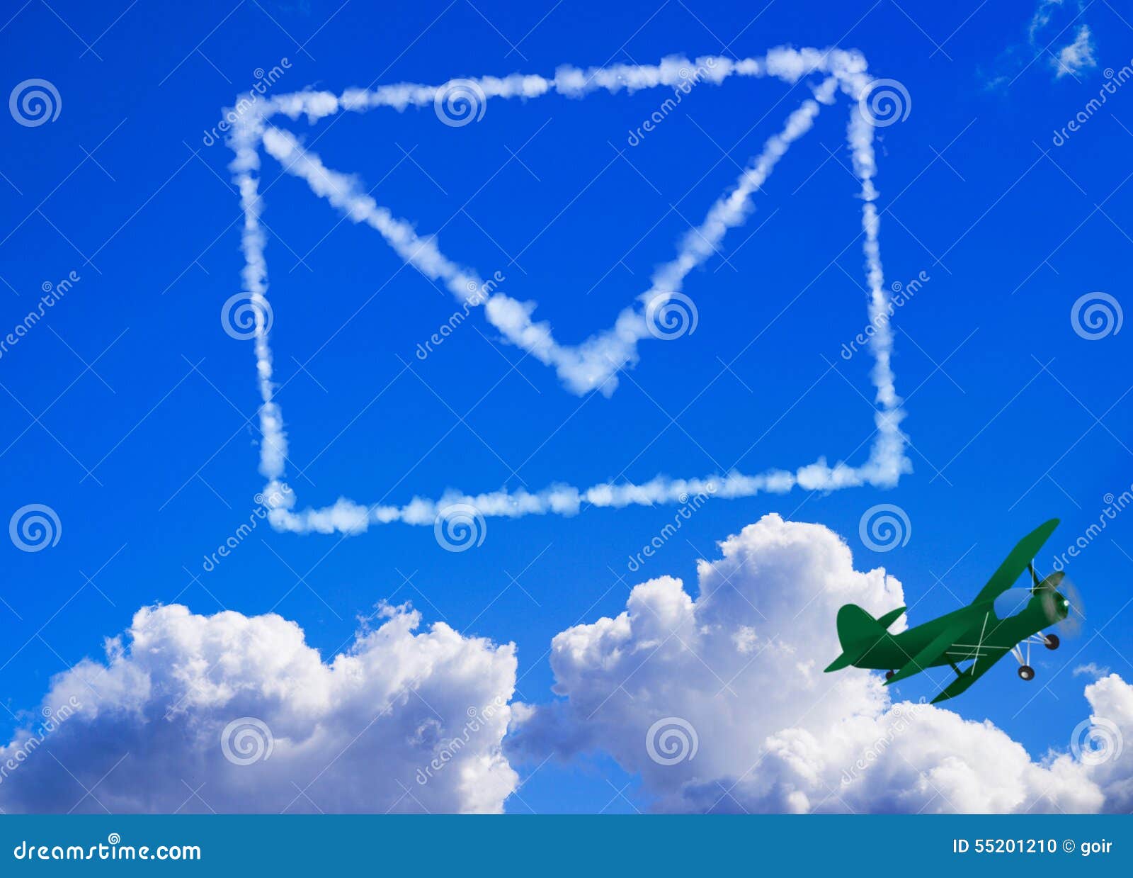 Mail in the sky stock photo. Image of sign, blue, concepts - 55201210