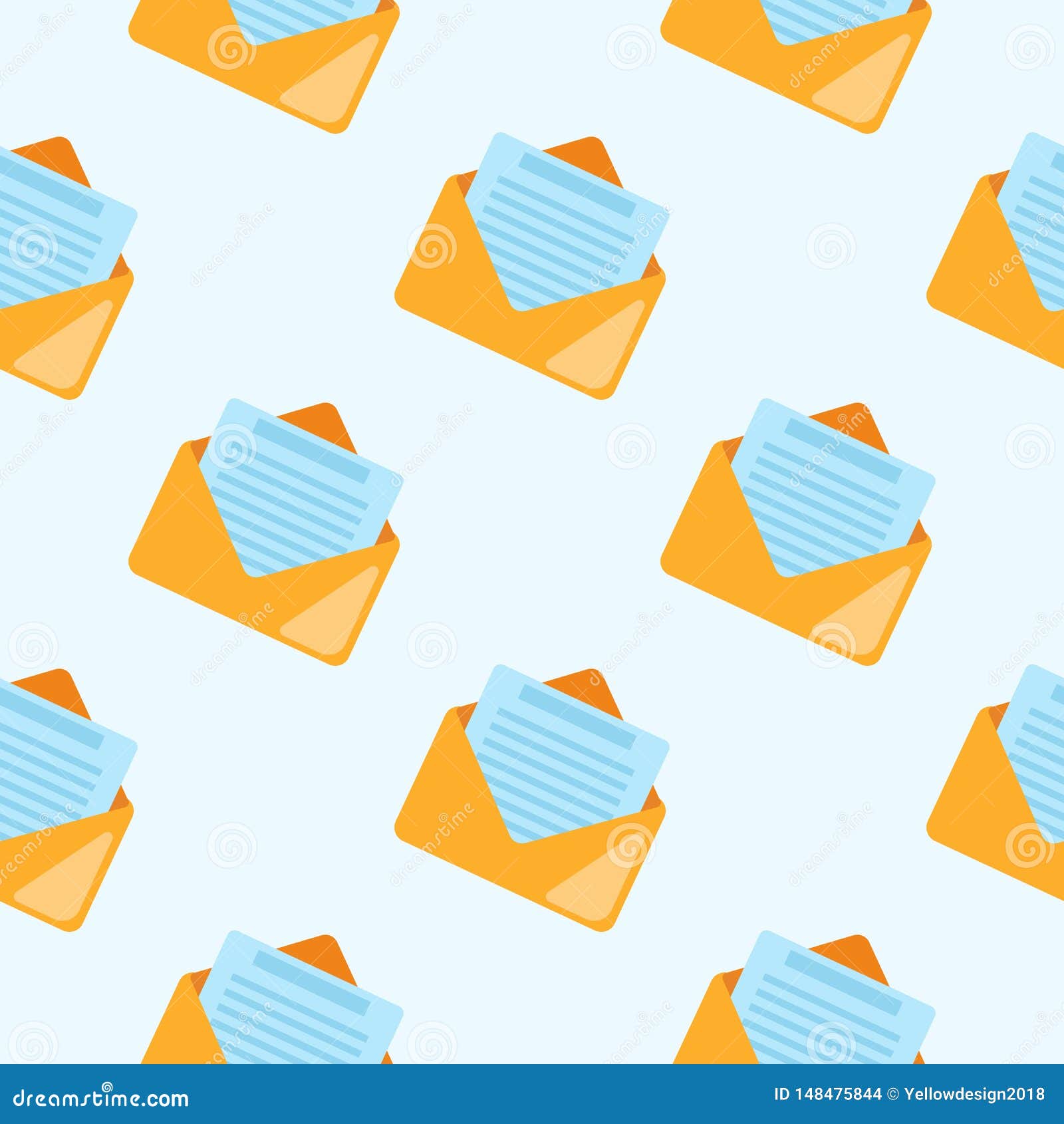 Email Seamless Pattern. Mail Symbol Wallpaper. Business Backdrop Stock ...