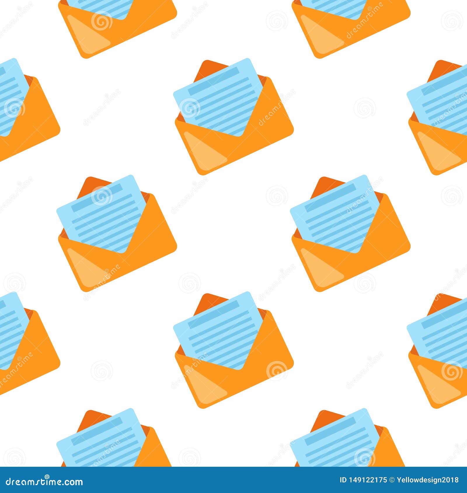 Email Seamless Pattern. Mail Symbol Wallpaper. Business Backdrop Stock ...