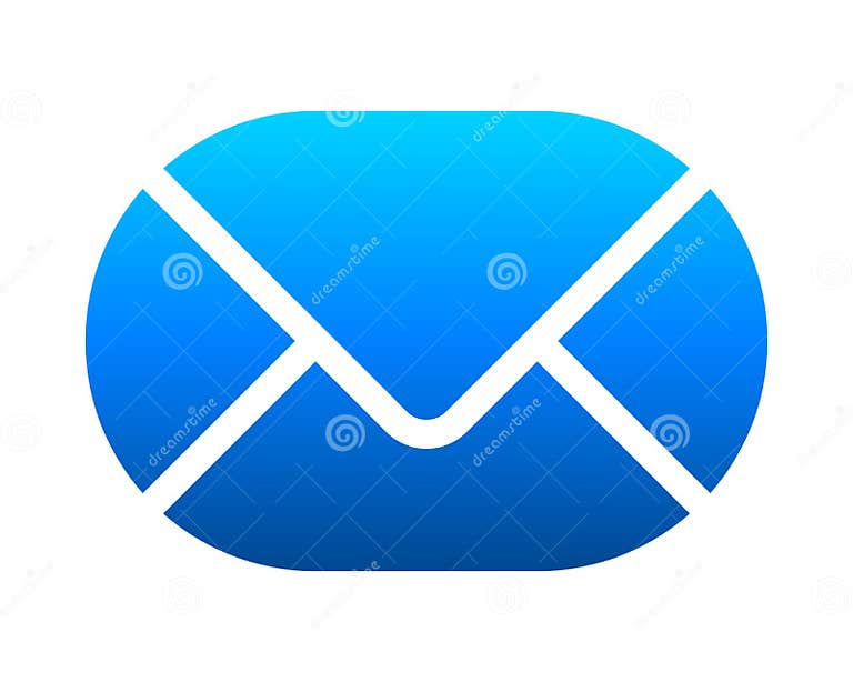 Mail Symbol Icon - Blue Gradient Rounded, Isolated - Vector Stock ...