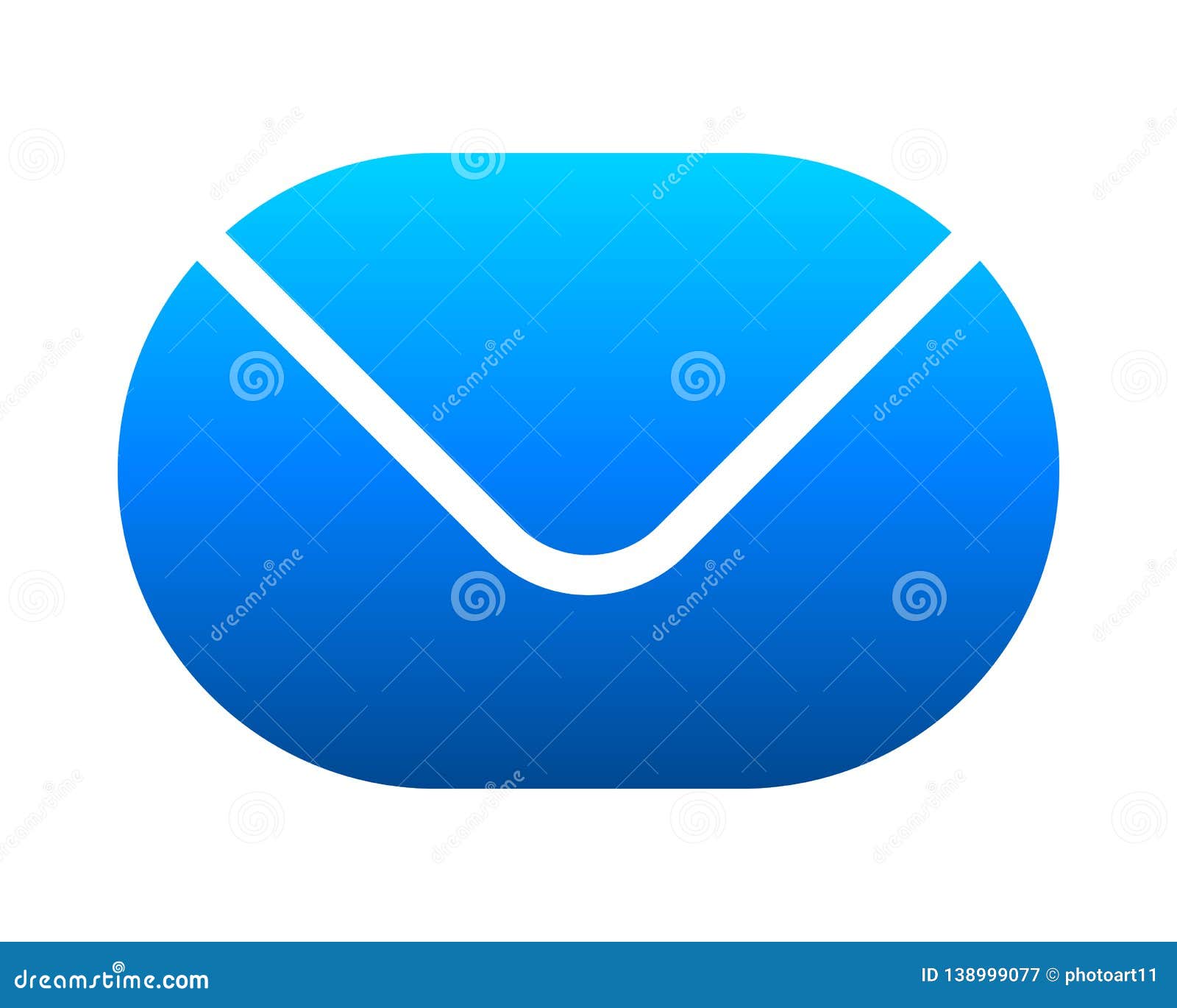 Mail Symbol Icon - Blue Gradient Rounded, Isolated - Vector Stock ...