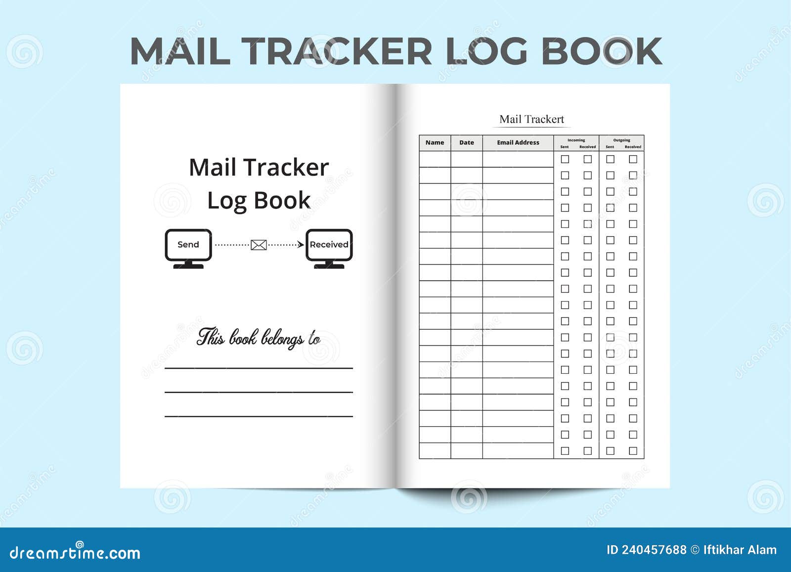 Mail Tracker Notebook KDP Interior. Business Management Log Book. Mail ... Mail Tracker Notebook KDP Interior. Business Management Log Book. Mail ...