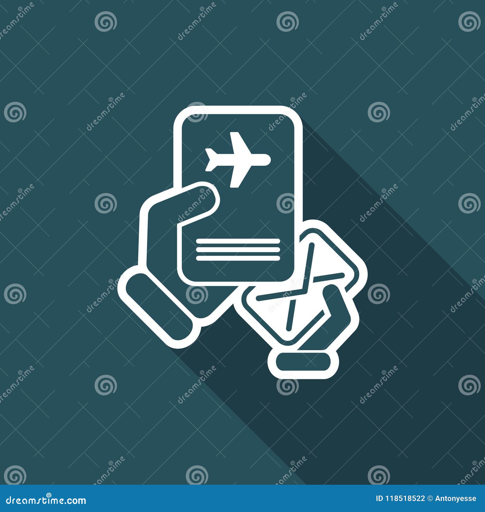 Mail with travel document stock vector. Illustration of official ...