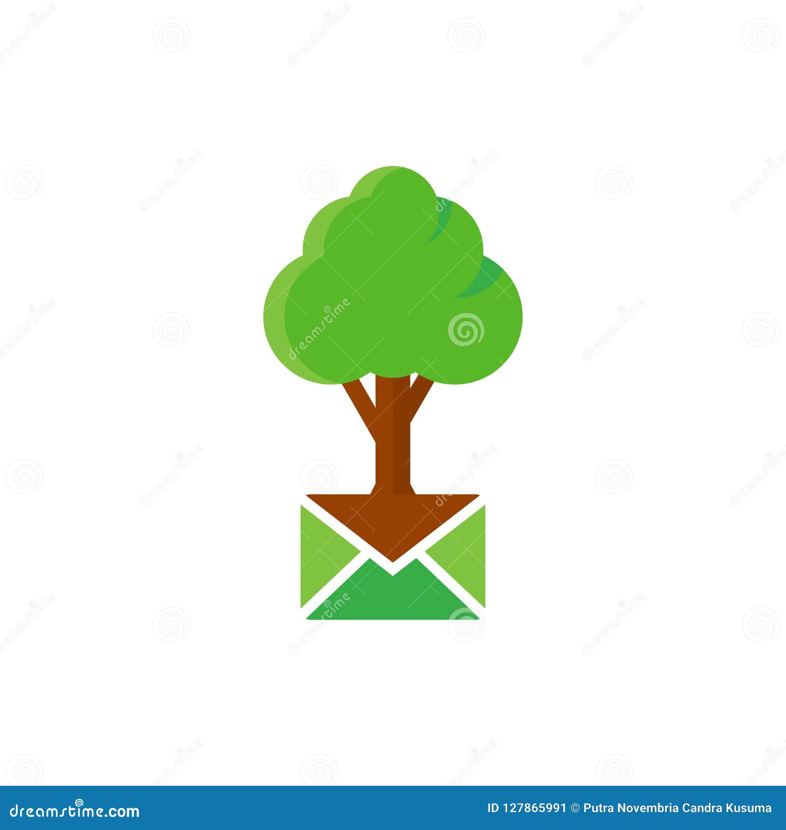 Mail Tree Logo Icon Design stock vector. Illustration of ecology ...