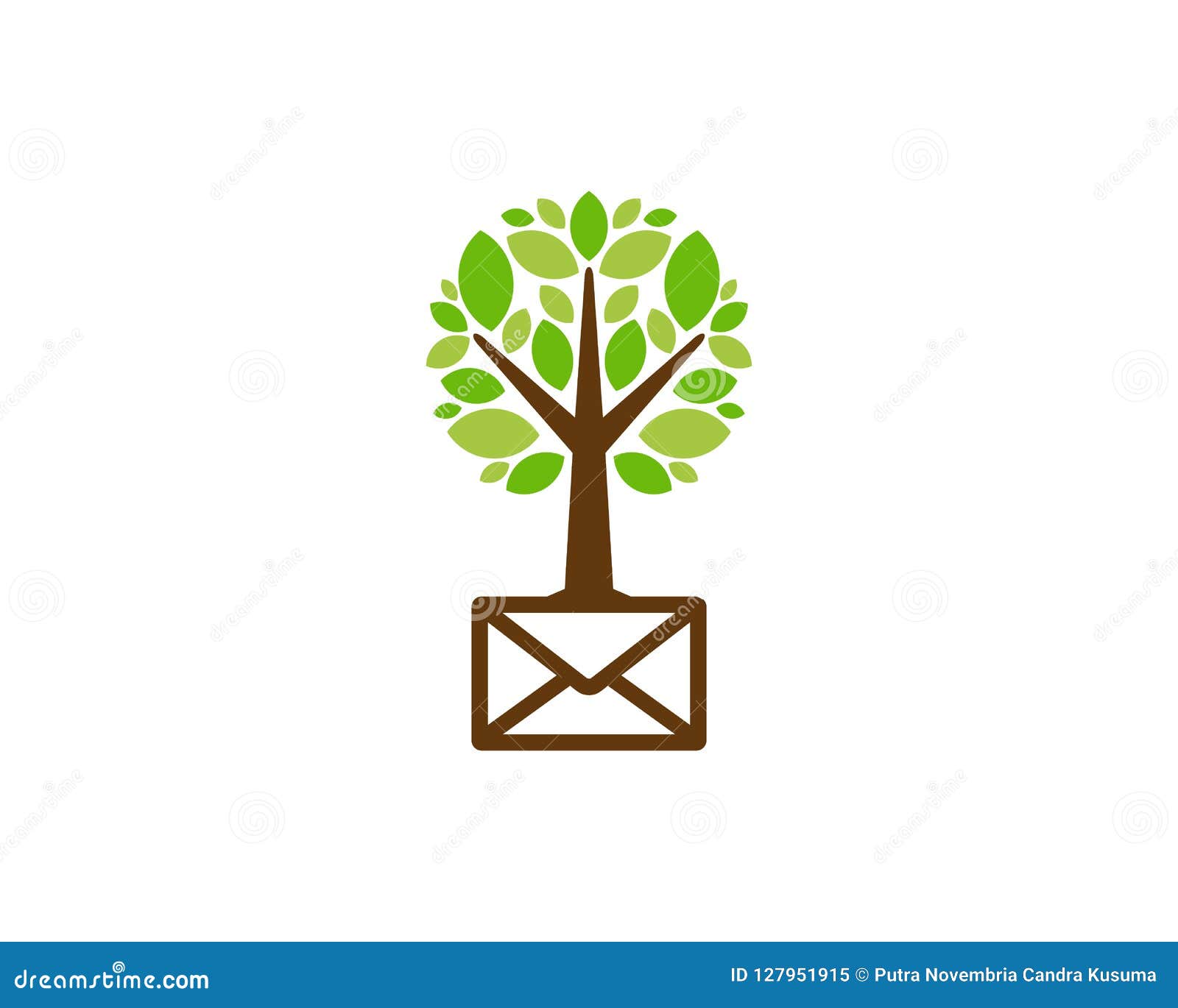 Mail Tree Logo Icon Design stock vector. Illustration of mail - 127951915