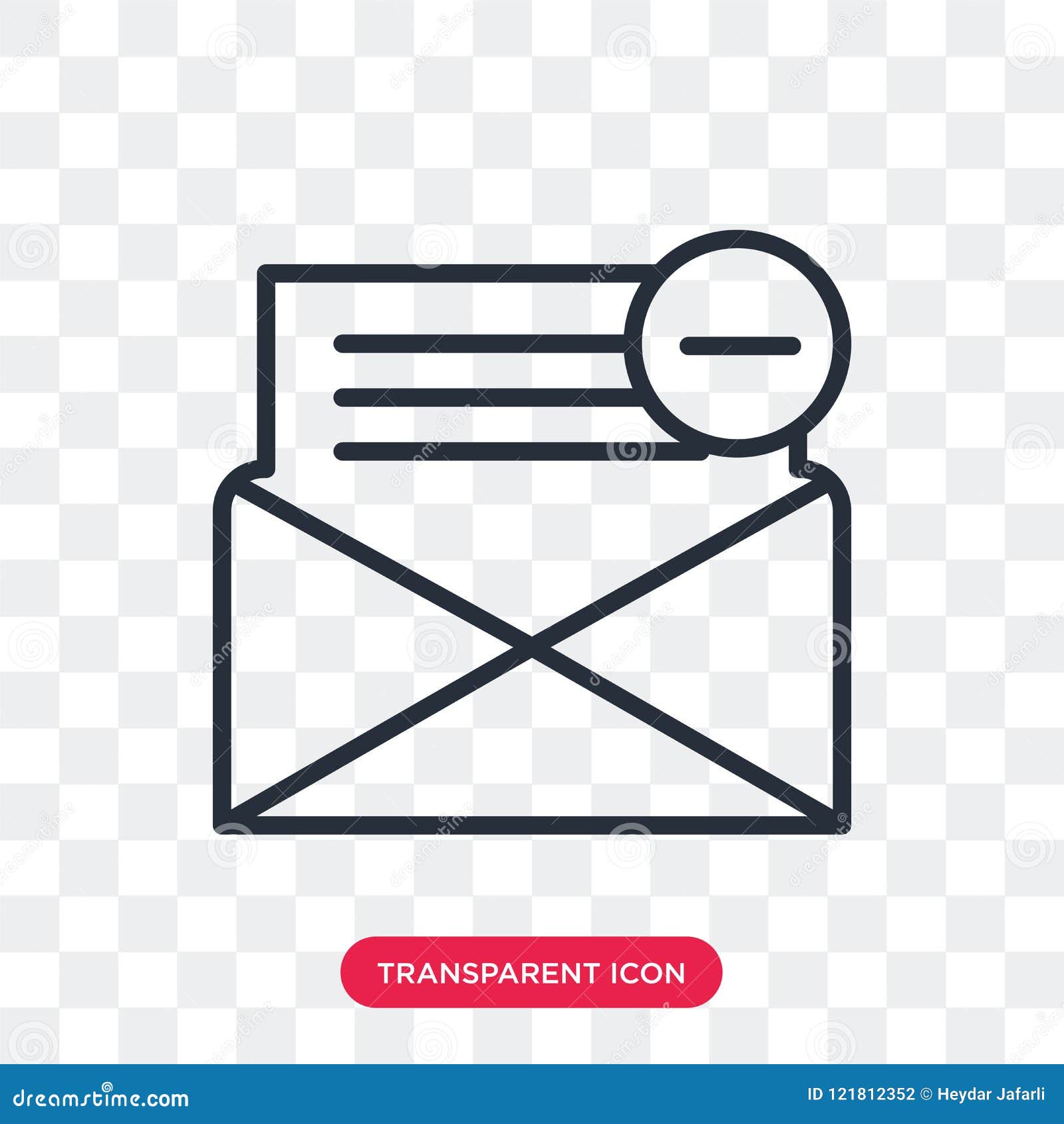 Mail Vector Icon Isolated on Transparent Background, Mail Logo Design ...