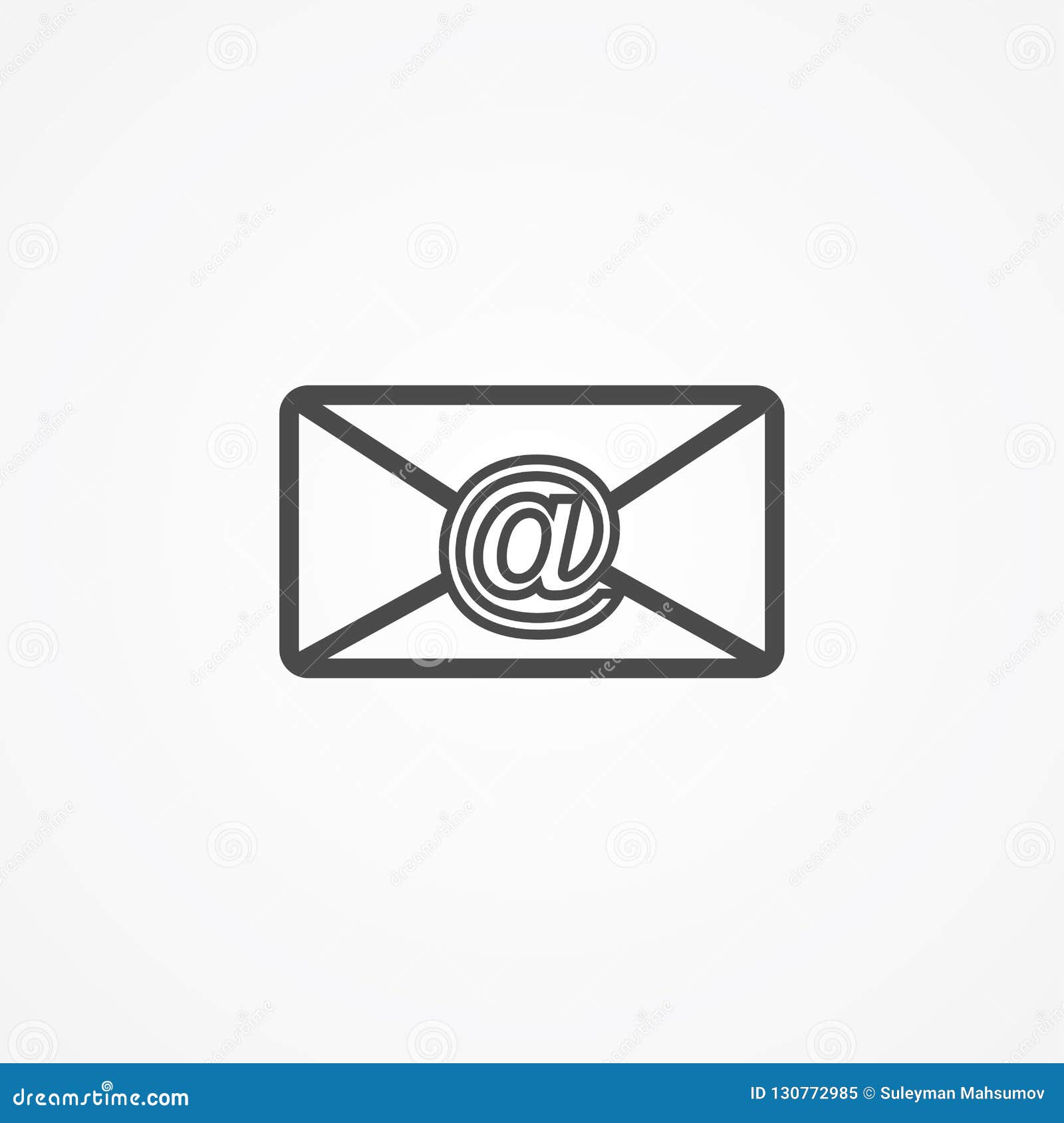Mail Vector Icon Sign Symbol Stock Vector - Illustration of ...