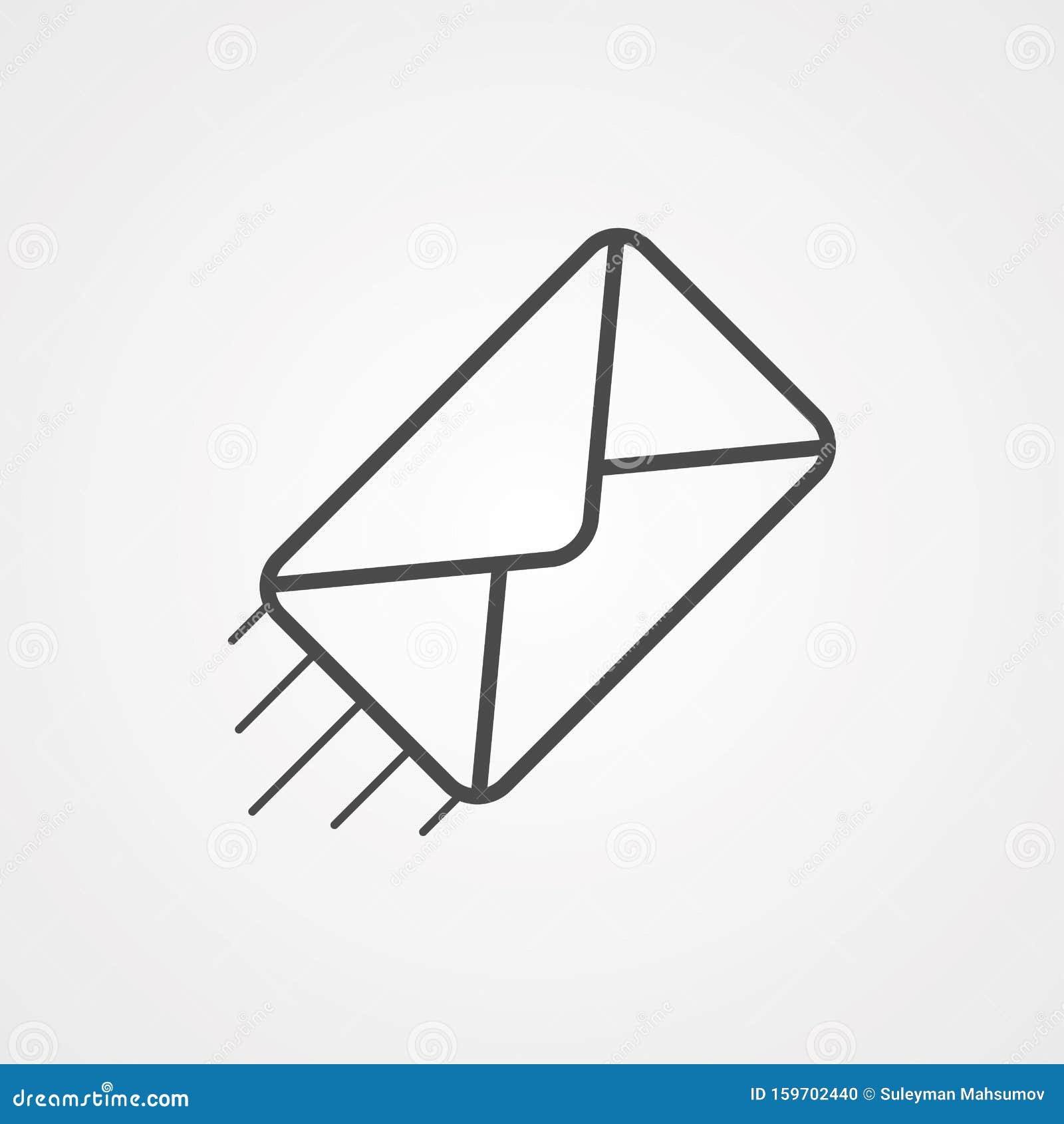 Mail Vector Icon Sign Symbol Stock Illustration - Illustration of ...