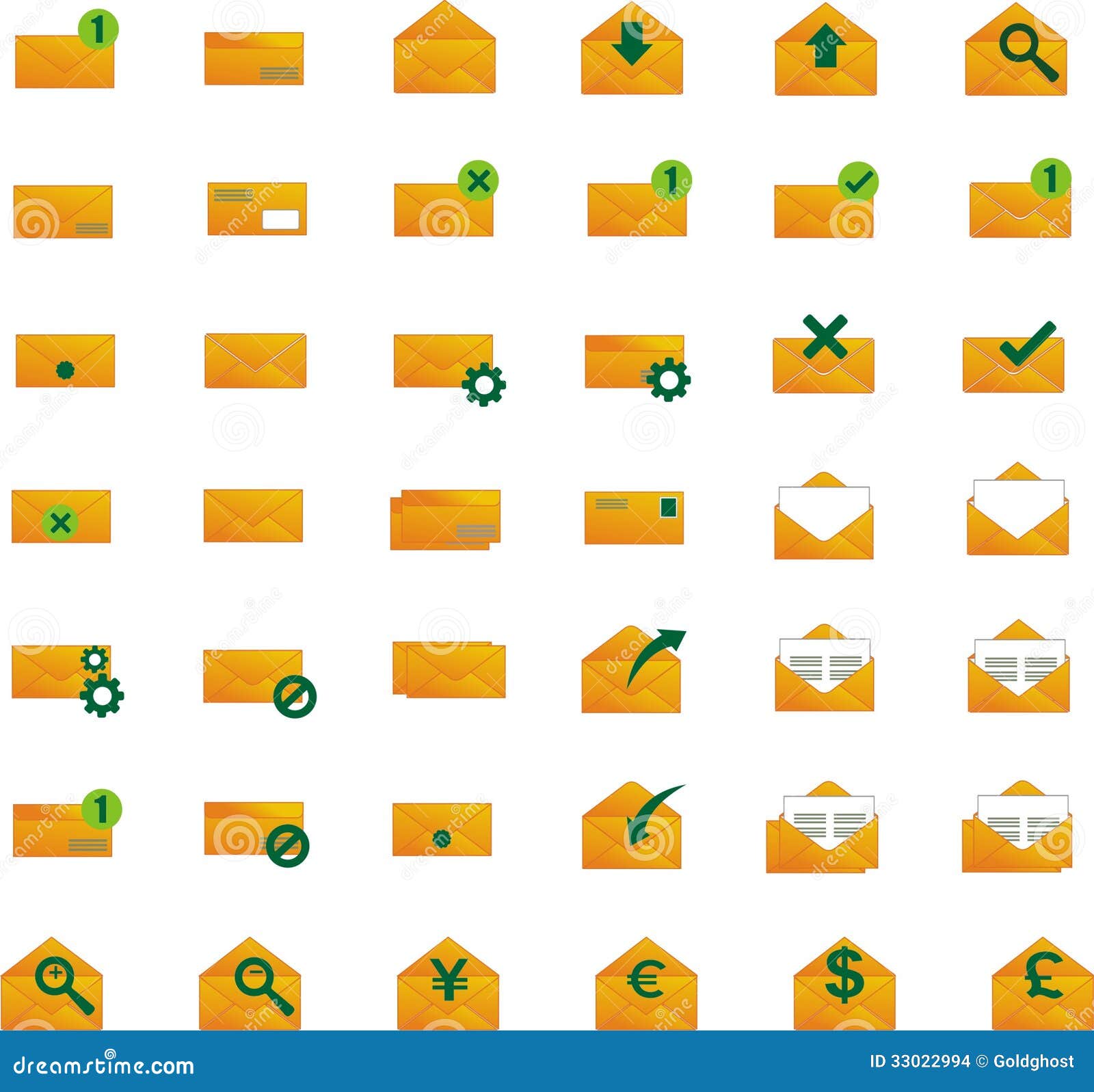 Mail Vector and Letter Icons Stock Vector - Illustration of delete ...