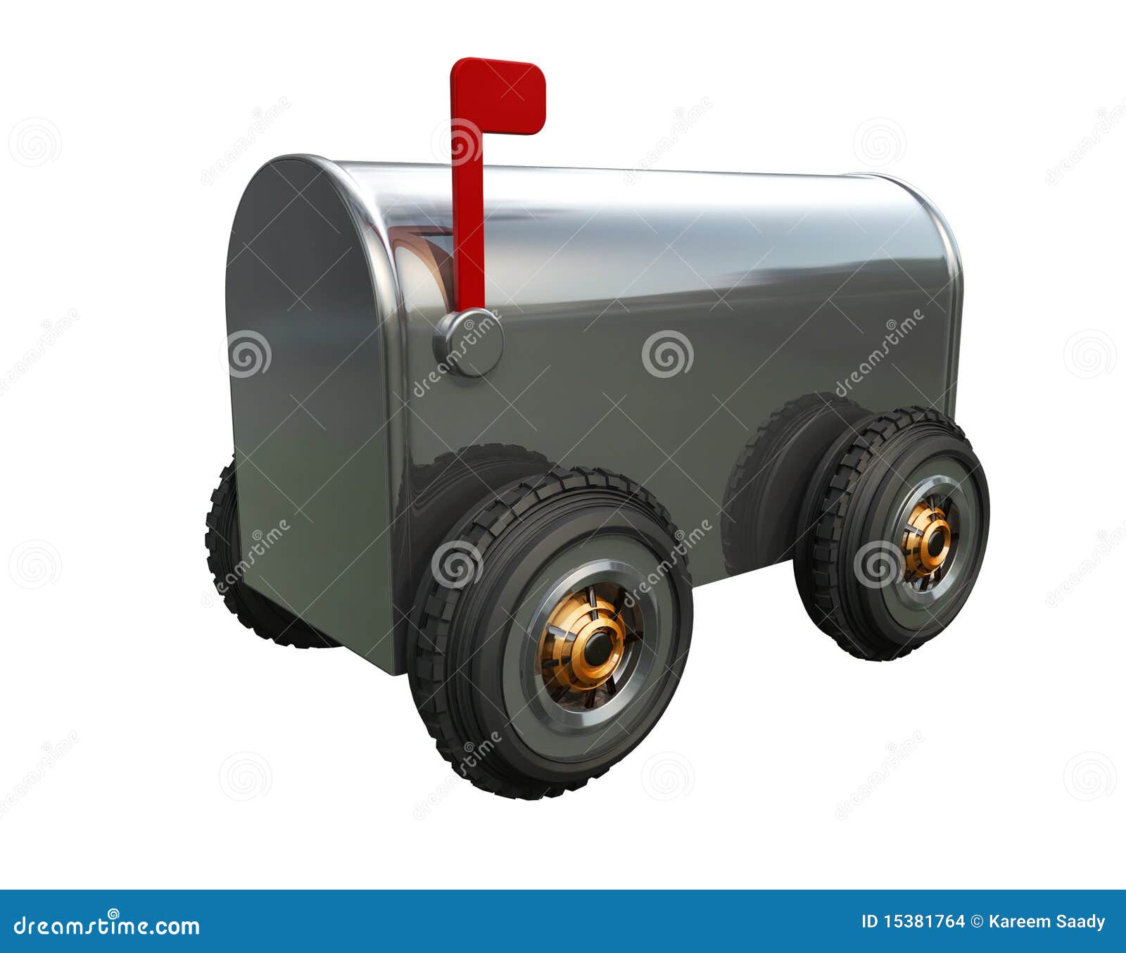 Mail on Wheels stock illustration. Illustration of silver - 15381764